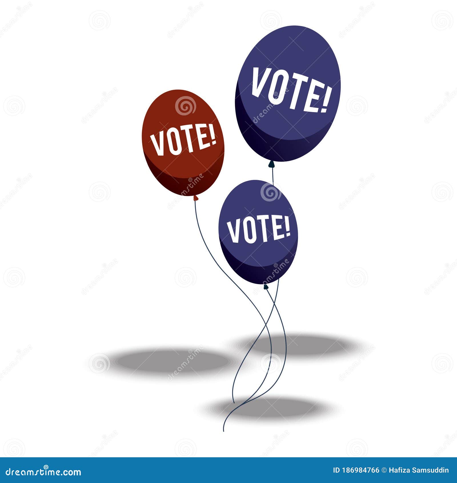 Vote Balloons. Vector Illustration Decorative Design Stock Vector ...