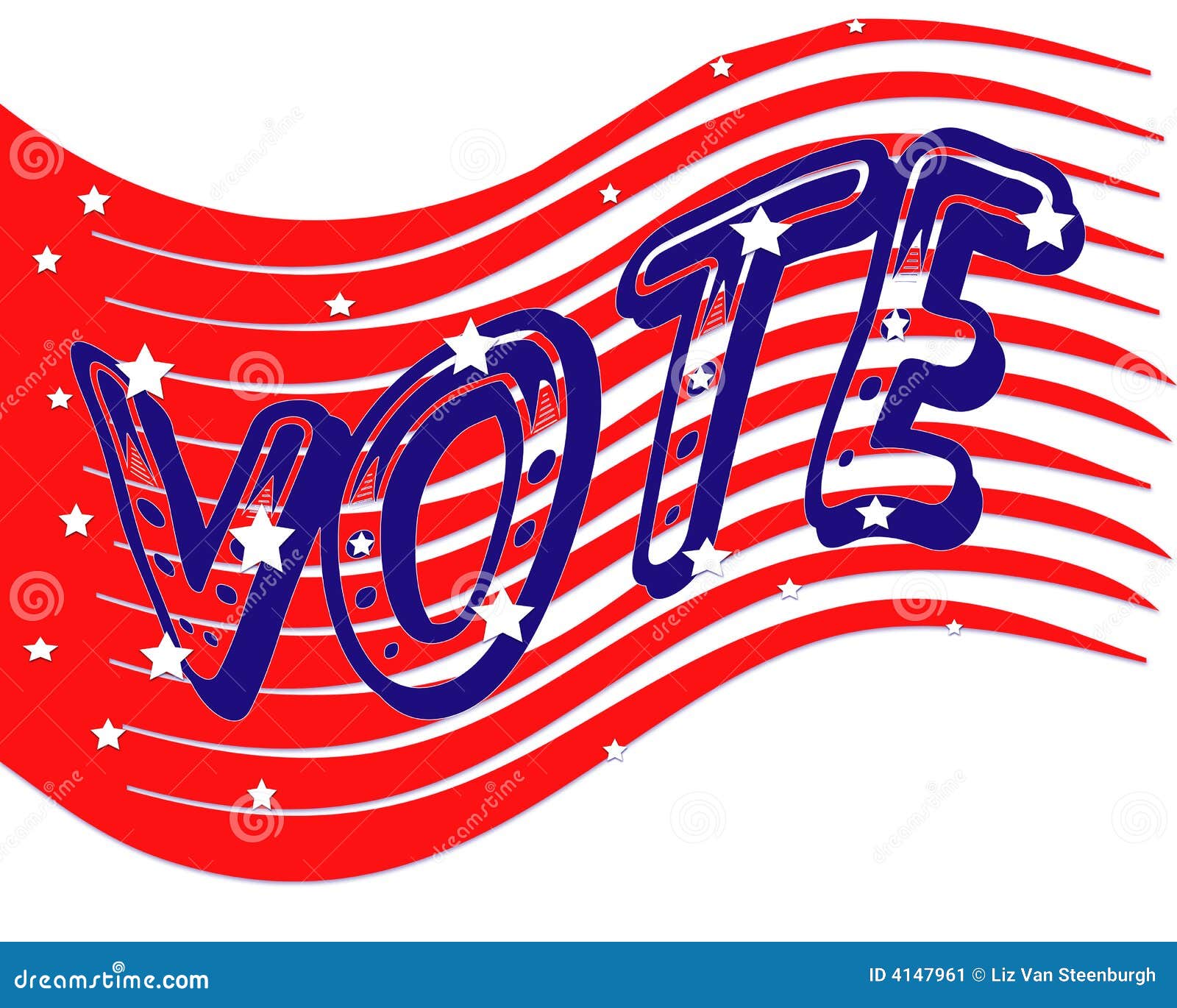 Vote Banner stock illustration. Illustration of stars - 4147961