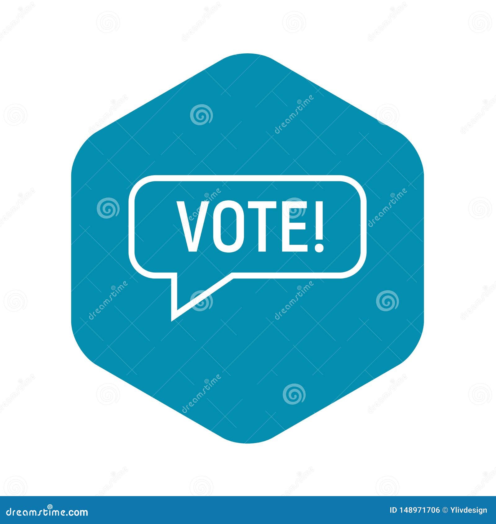 Vote Banner Icon, Simple Style Stock Vector - Illustration of icon ...