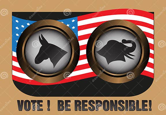 Vote and be responsible editorial stock image. Illustration of ...