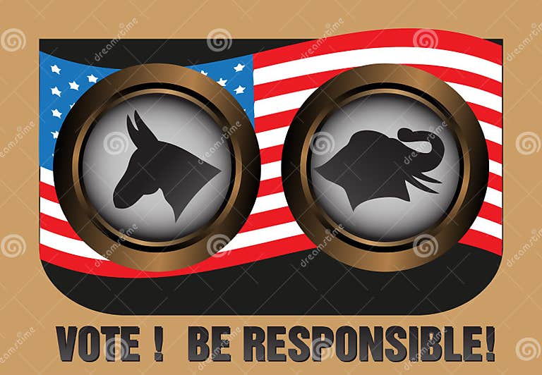 Vote and be responsible editorial stock image. Illustration of ...