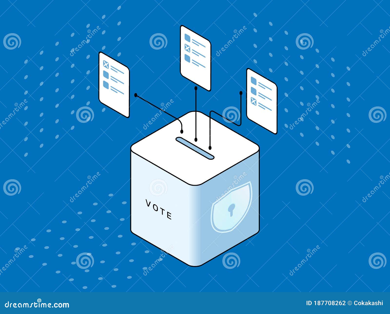 Vote Box Digital Concept Illustration. Stock Vector - Illustration of ...