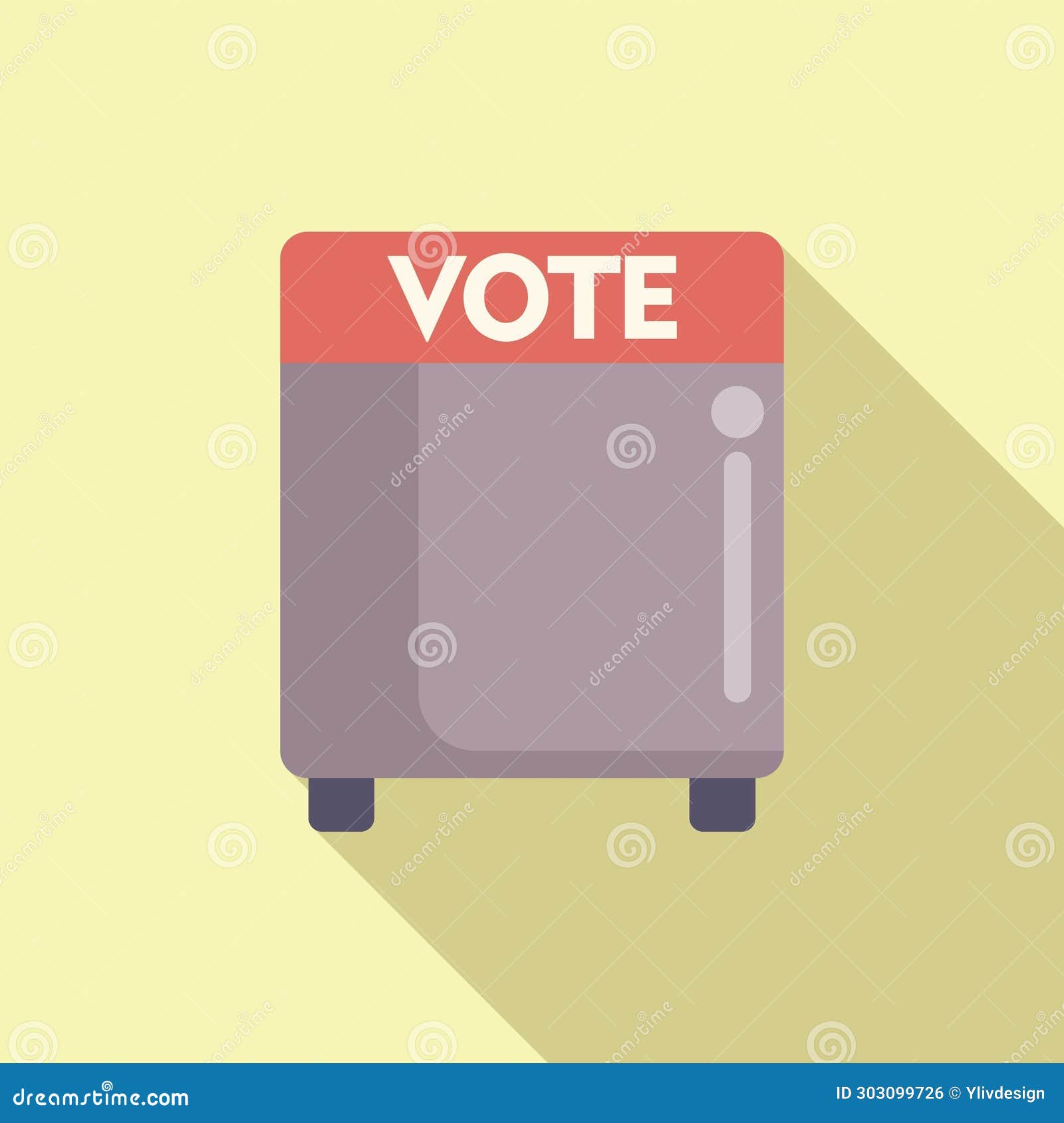 Vote Box Icon Flat Vector. People Process Report Stock Vector ...