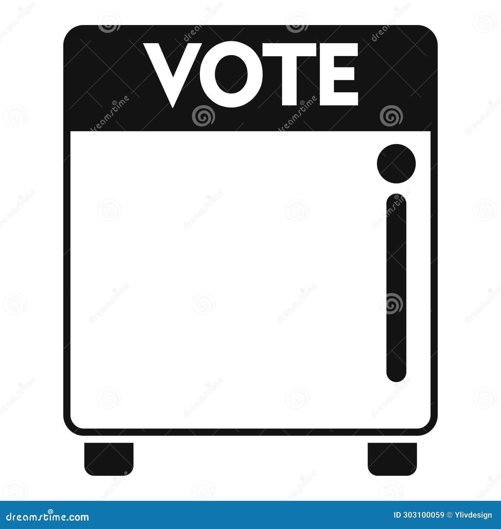 Vote Box Icon Simple Vector. People Process Report Stock Illustration ...
