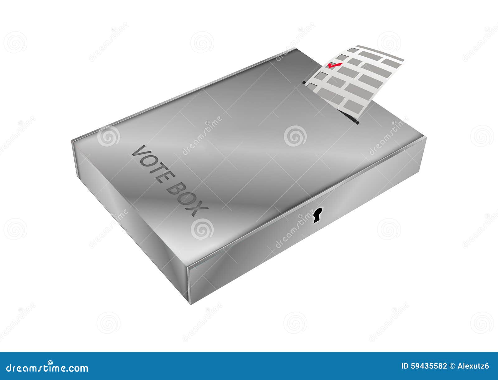 Vote box and vote form stock illustration. Illustration of choose ...