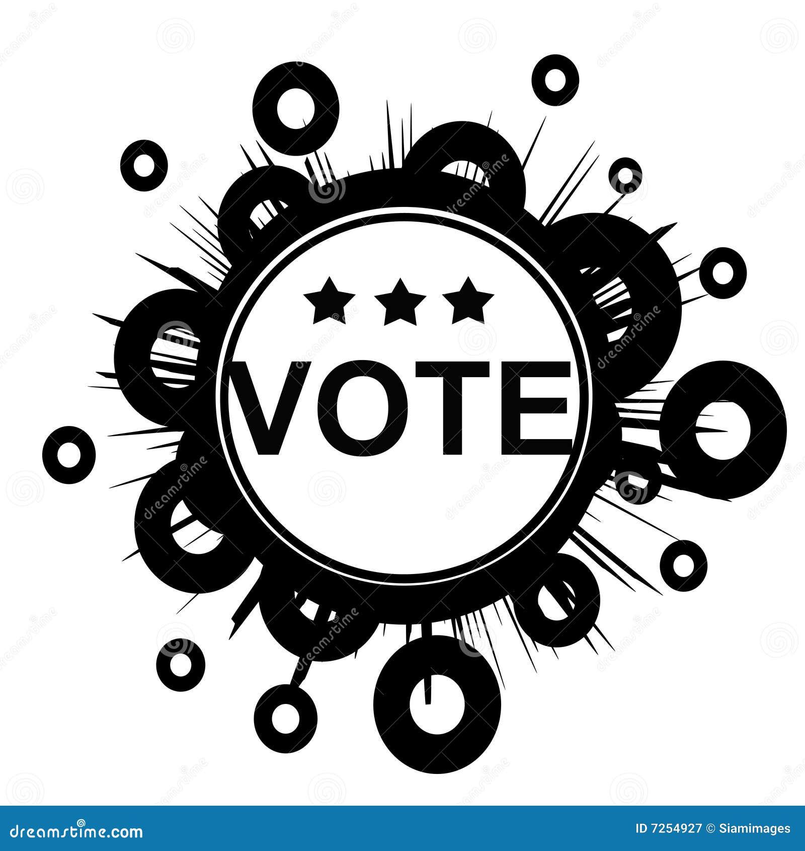 VOTE button stock illustration. Illustration of politician - 7254927