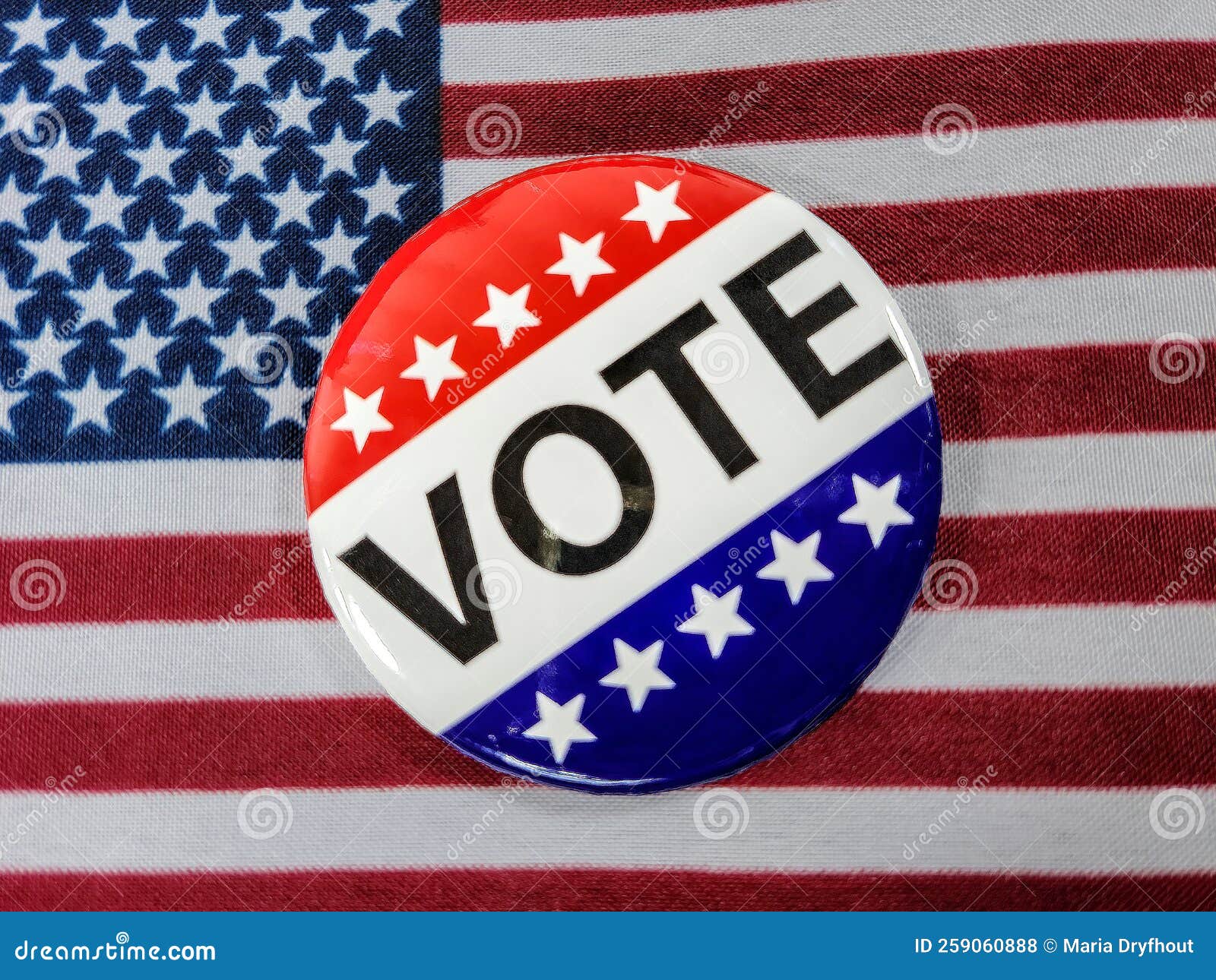 Vote Button on American Flag Stock Photo - Image of freedom, midterm ...