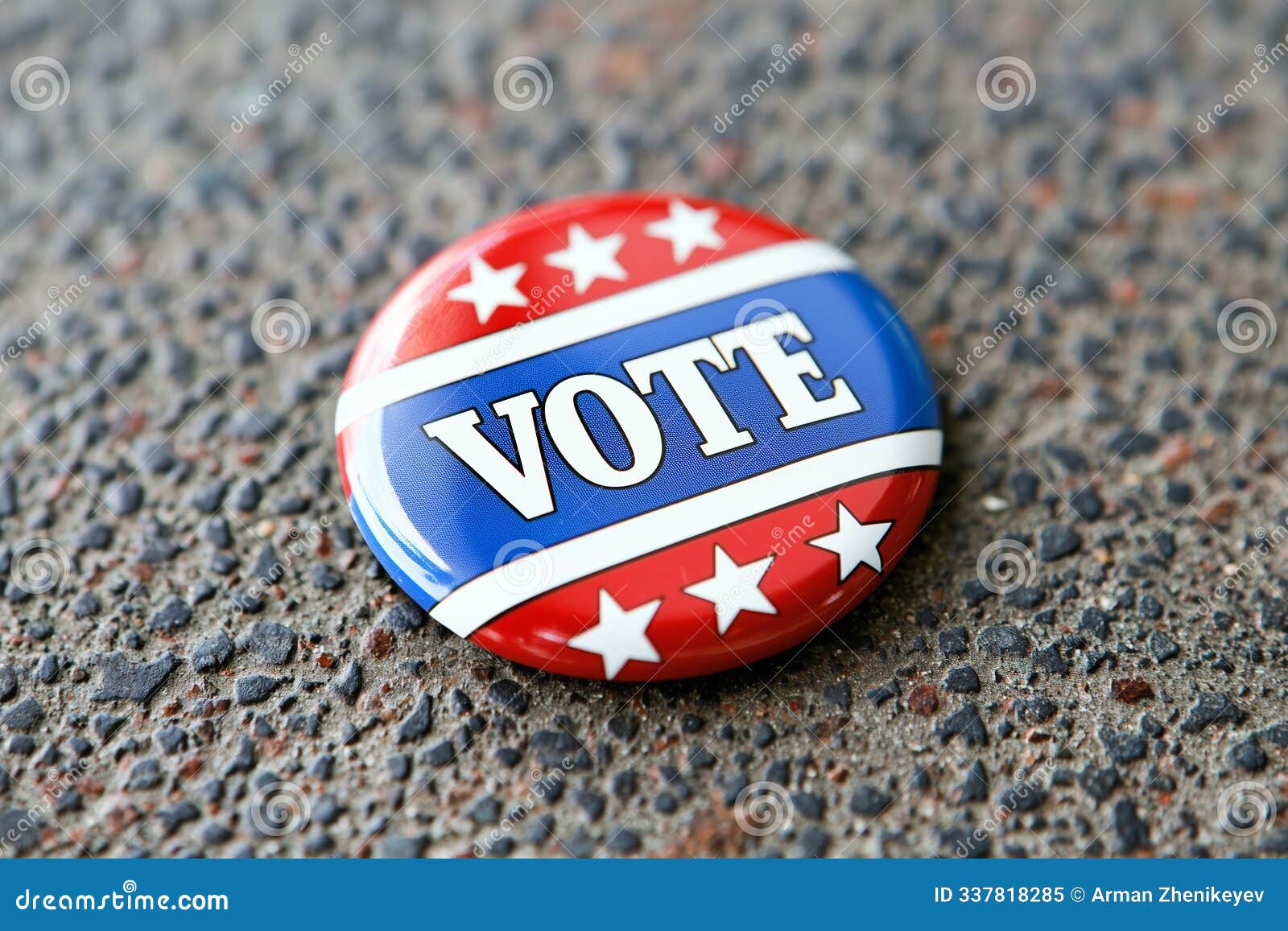 Vote Button on a Ground. USA Election Concept Stock Illustration ...