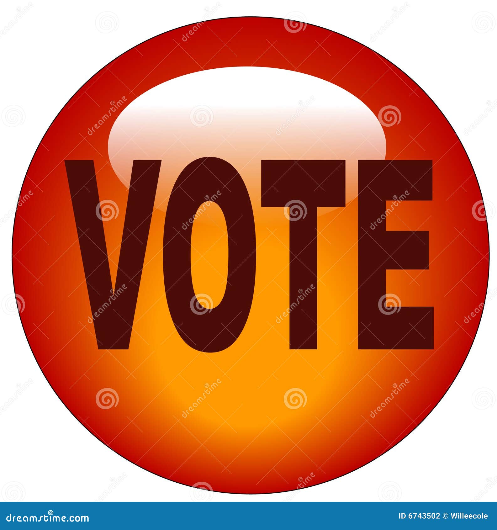 Vote button or icon stock vector. Illustration of democracy - 6743502