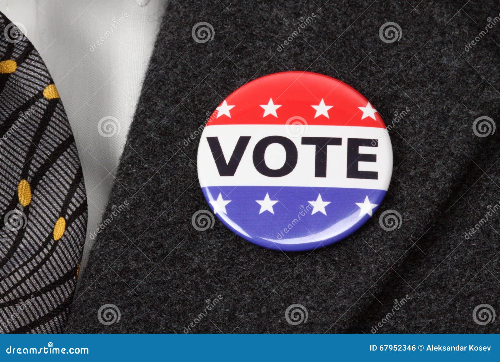 Vote button stock photo. Image of badge, presidential - 67952346