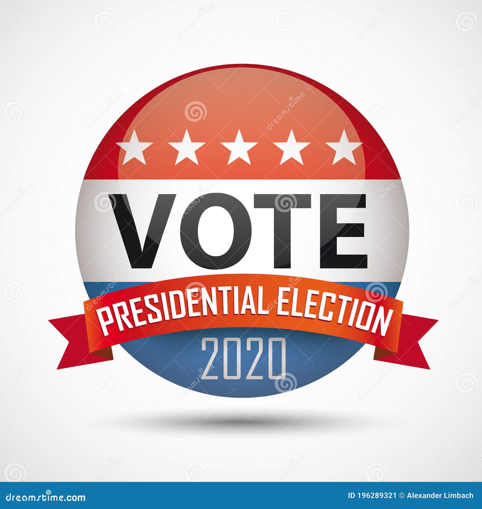 Vote Button Presidential Election 2020 Stock Vector - Illustration of ...