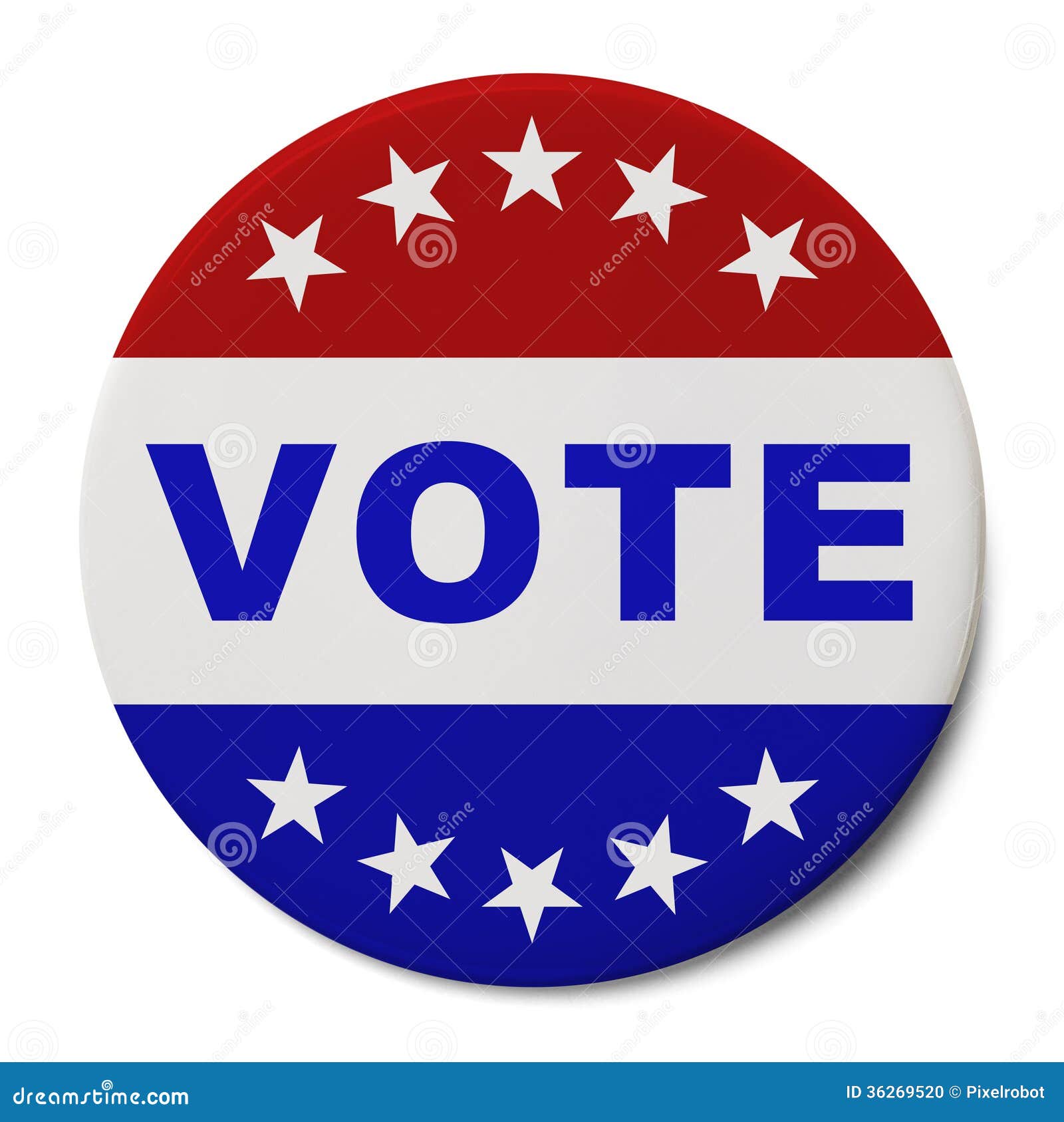Vote Button stock photo. Image of brooch, party, arts - 36269520
