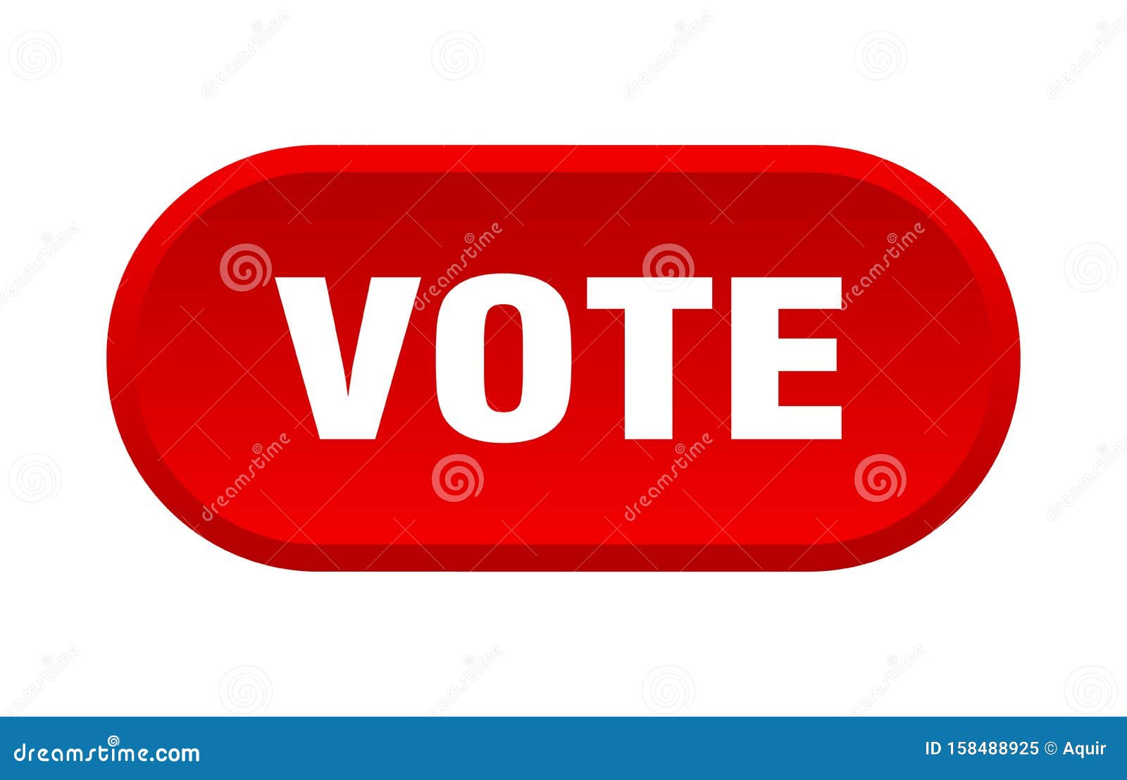 Vote button stock vector. Illustration of square, voting - 158488925