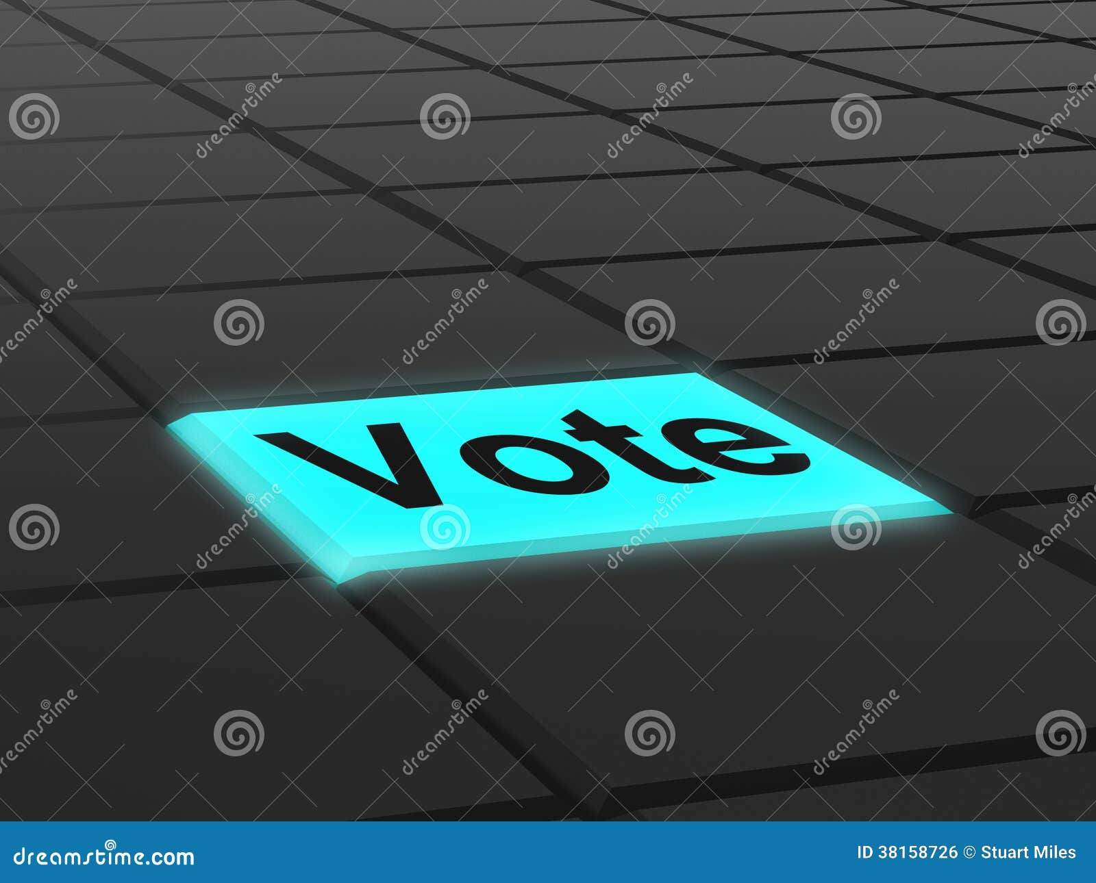 Vote Button Shows Options Voting or Choice Stock Illustration ...