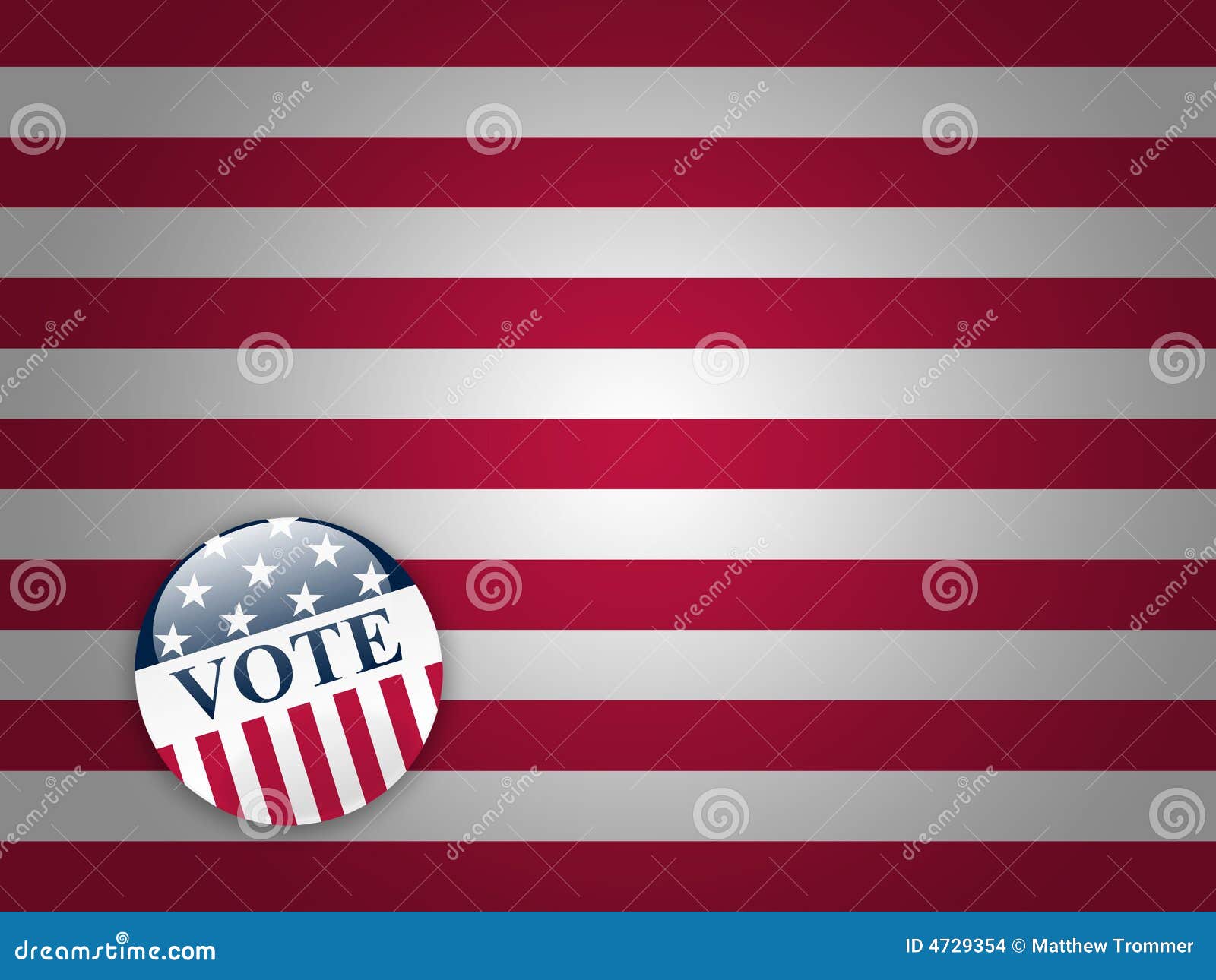 Vote Button on Stripes Background Stock Illustration - Illustration of ...