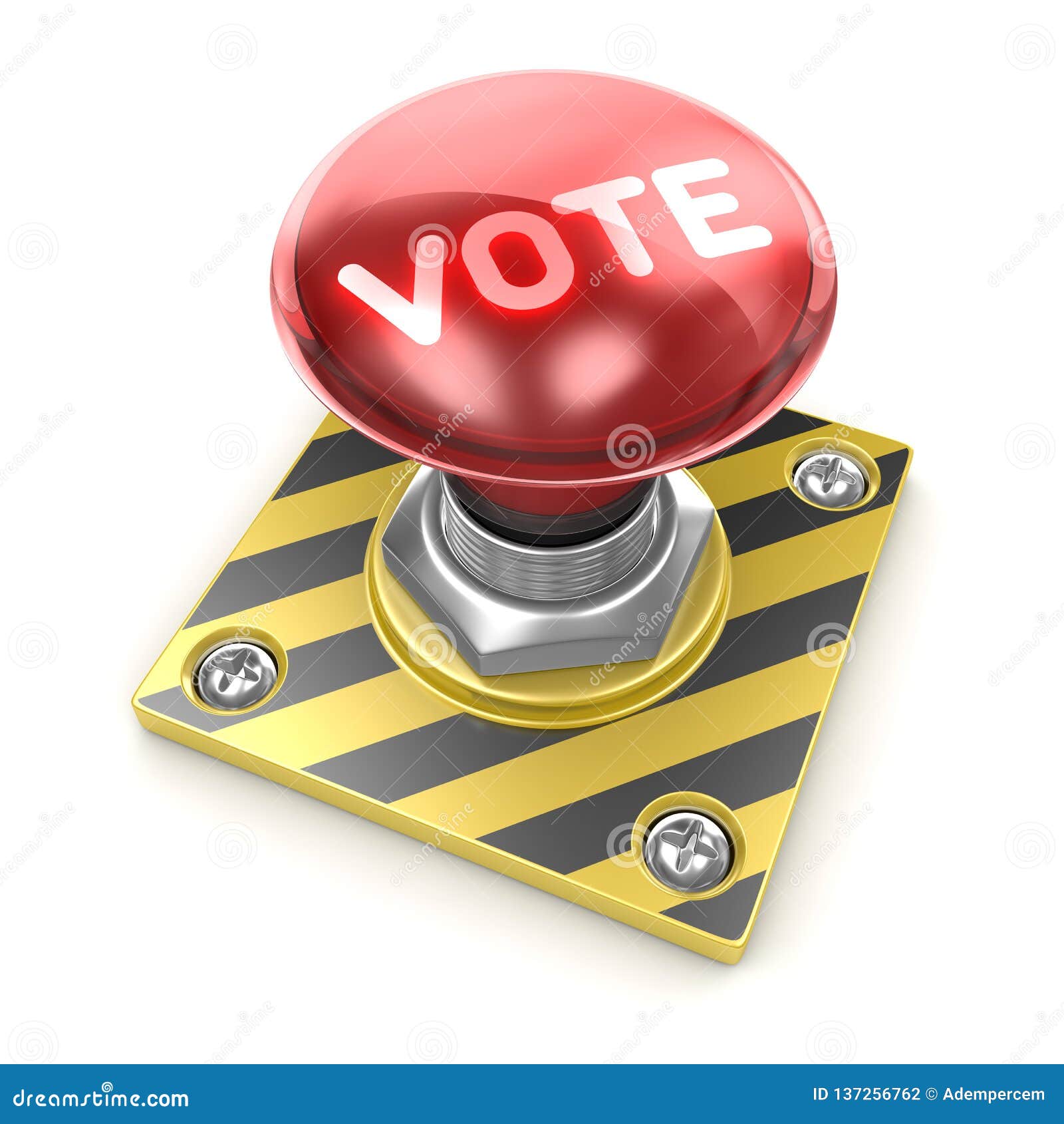 Vote button stock illustration. Illustration of switch - 137256762