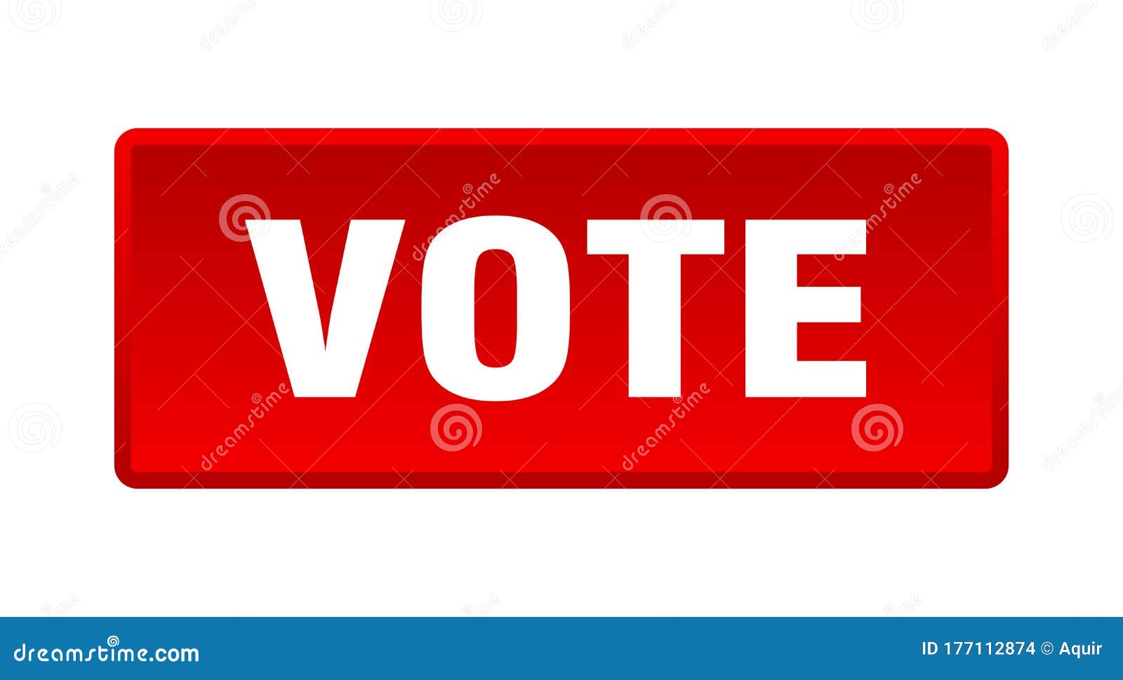Vote Button. Vote Square Isolated Push Button Stock Vector ...