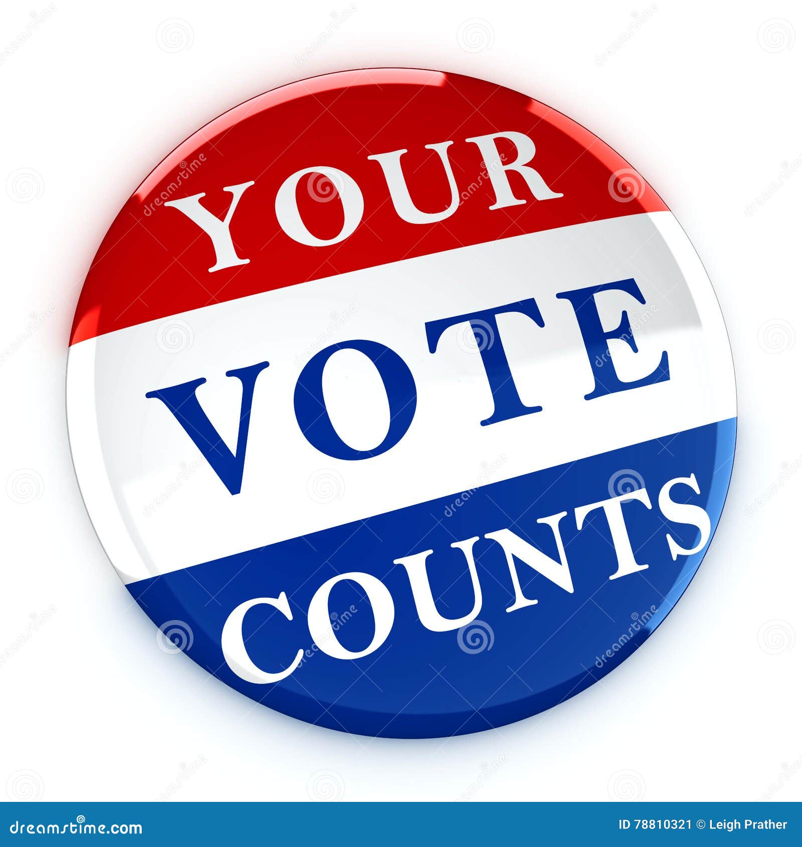 Vote Button with Your Vote Counts Stock Illustration - Illustration of ...