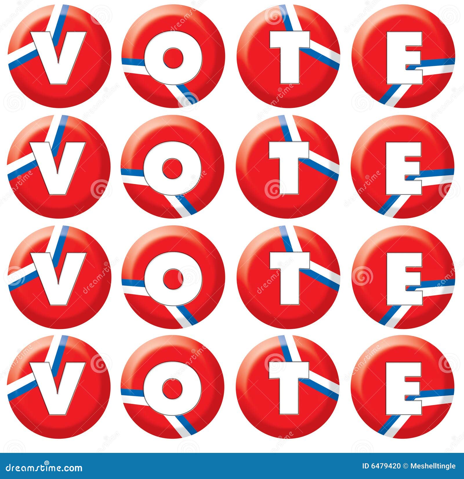 VOTE Buttons Picture. Image: 6479420