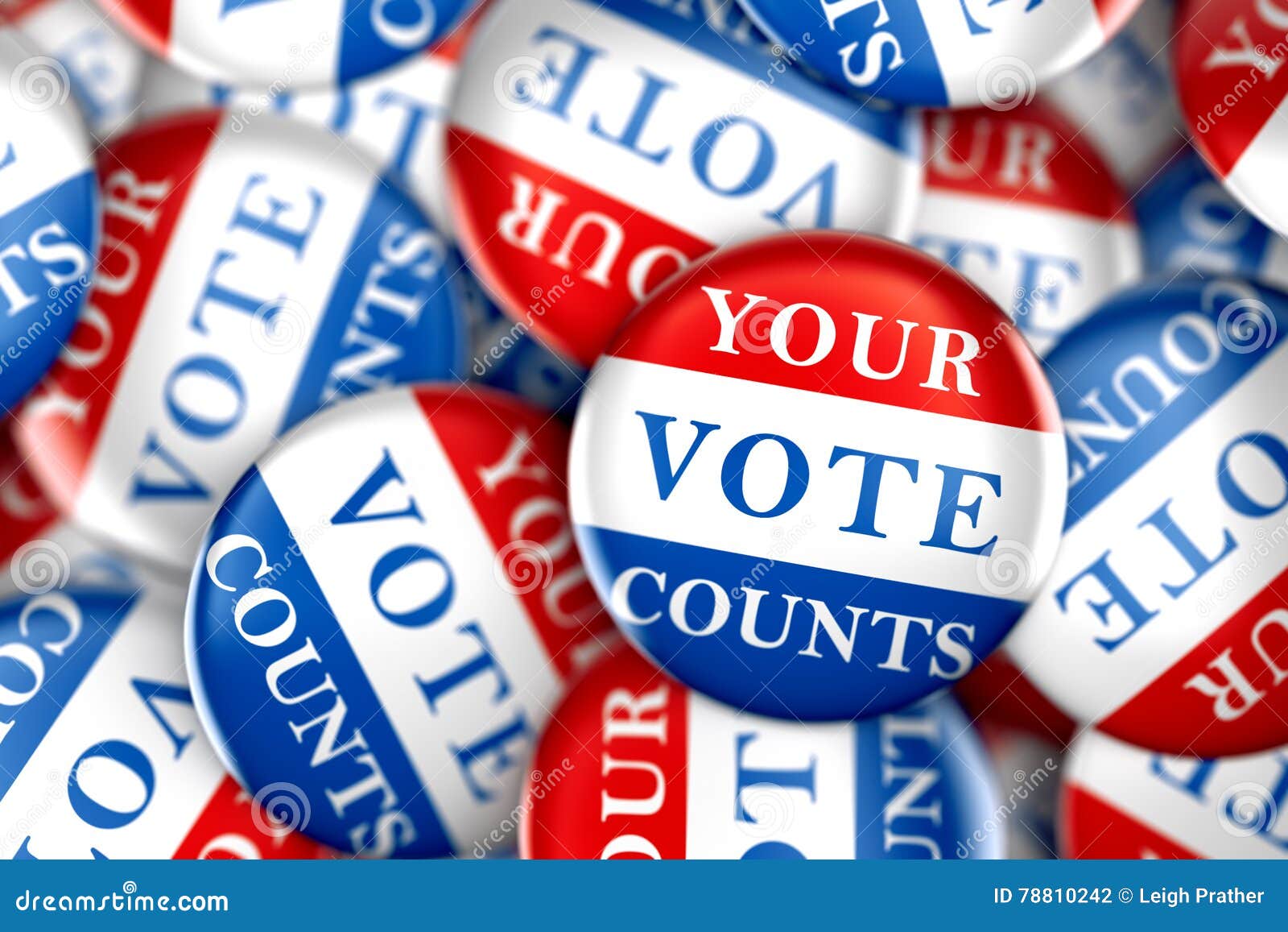 Vote Buttons with Your Vote Counts Stock Illustration - Illustration of ...
