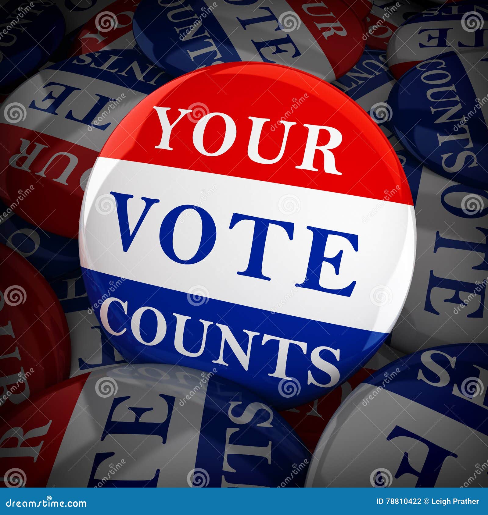 Vote Buttons with Your Vote Counts Stock Illustration - Illustration of ...