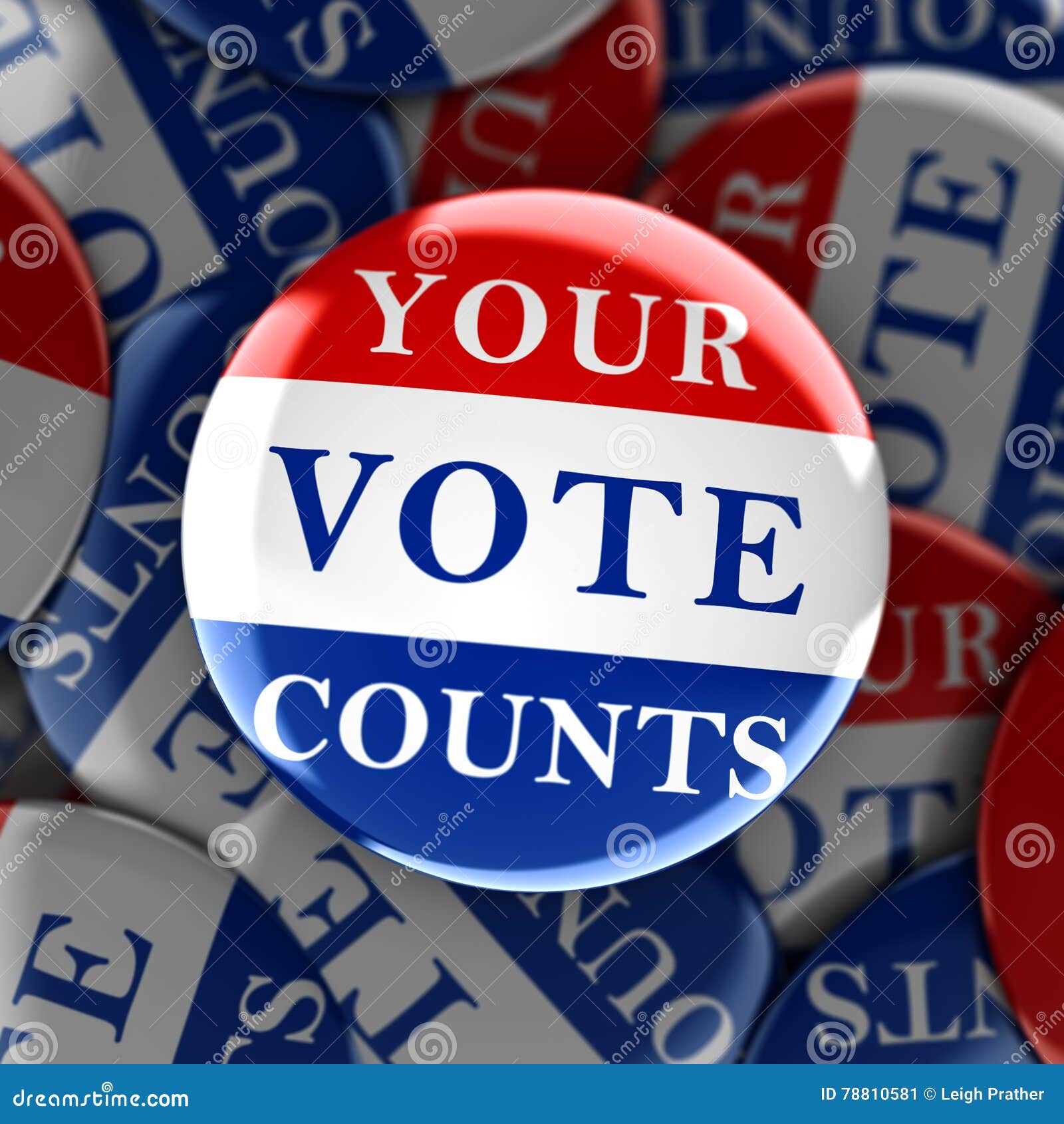 Vote Buttons with Your Vote Counts Stock Illustration - Illustration of ...