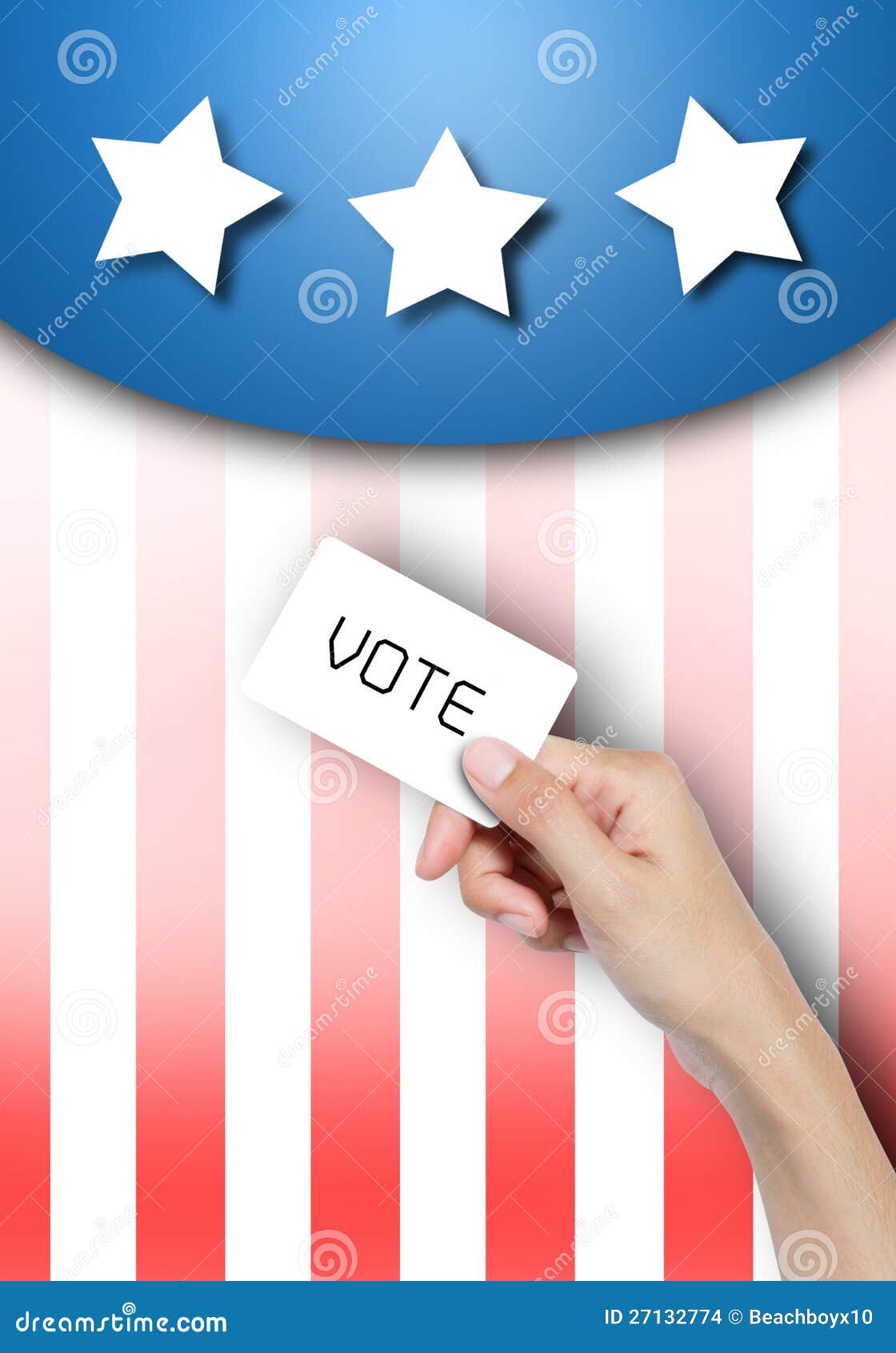 Vote card in hand. stock photo. Image of rusty, pealing - 27132774