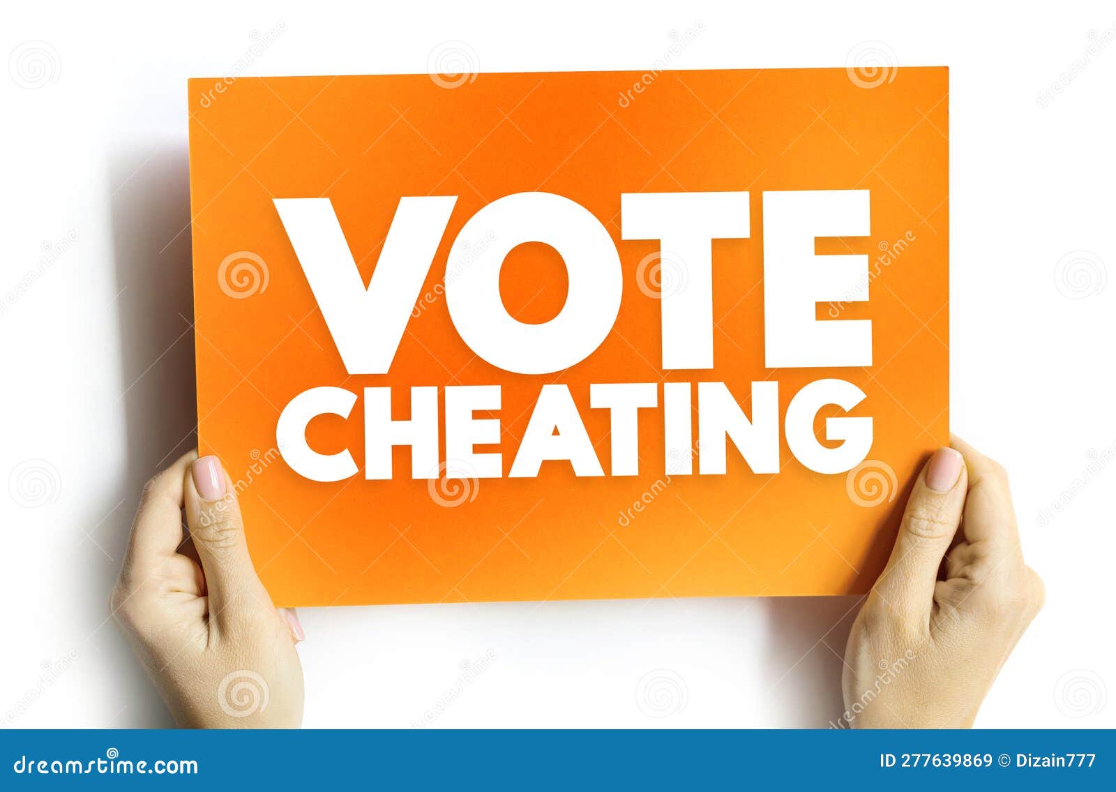 Vote Cheating Text Concept on Card for Presentations and Reports Stock ...