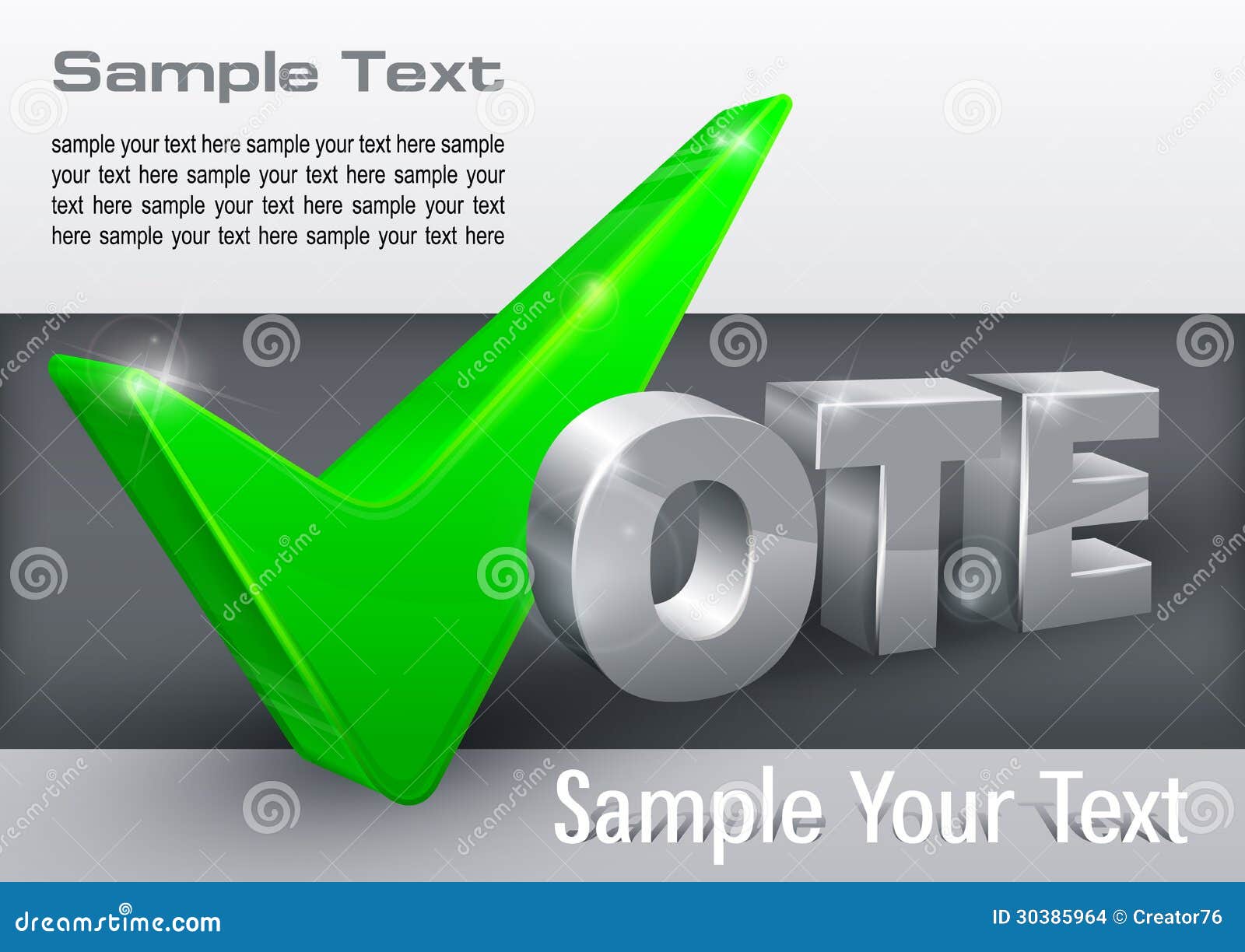 Vote Check Mark On White Vector Illustration | CartoonDealer.com #30273492