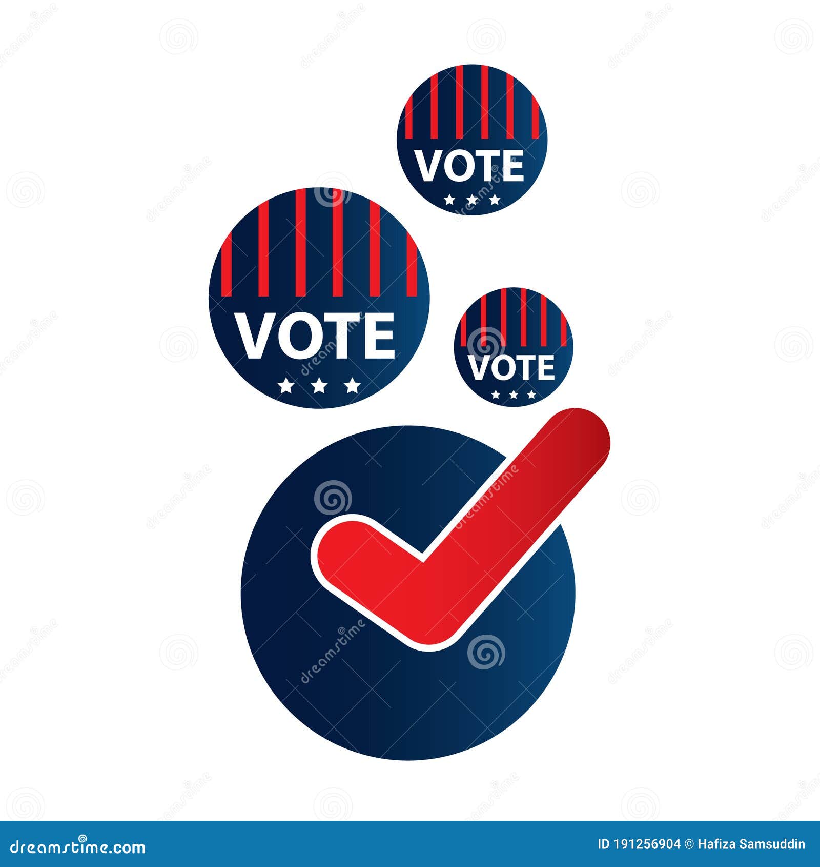 Vote with Check Mark. Vector Illustration Decorative Design Stock ...