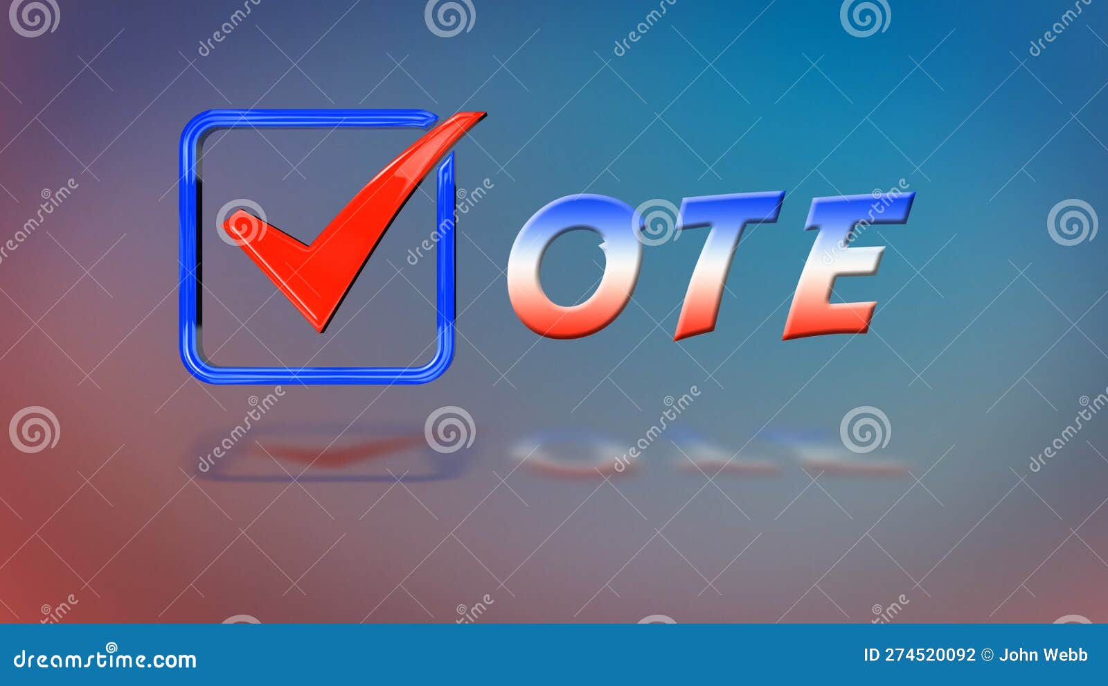 Vote Checkbox Red and Blue Gradient Stock Illustration - Illustration ...