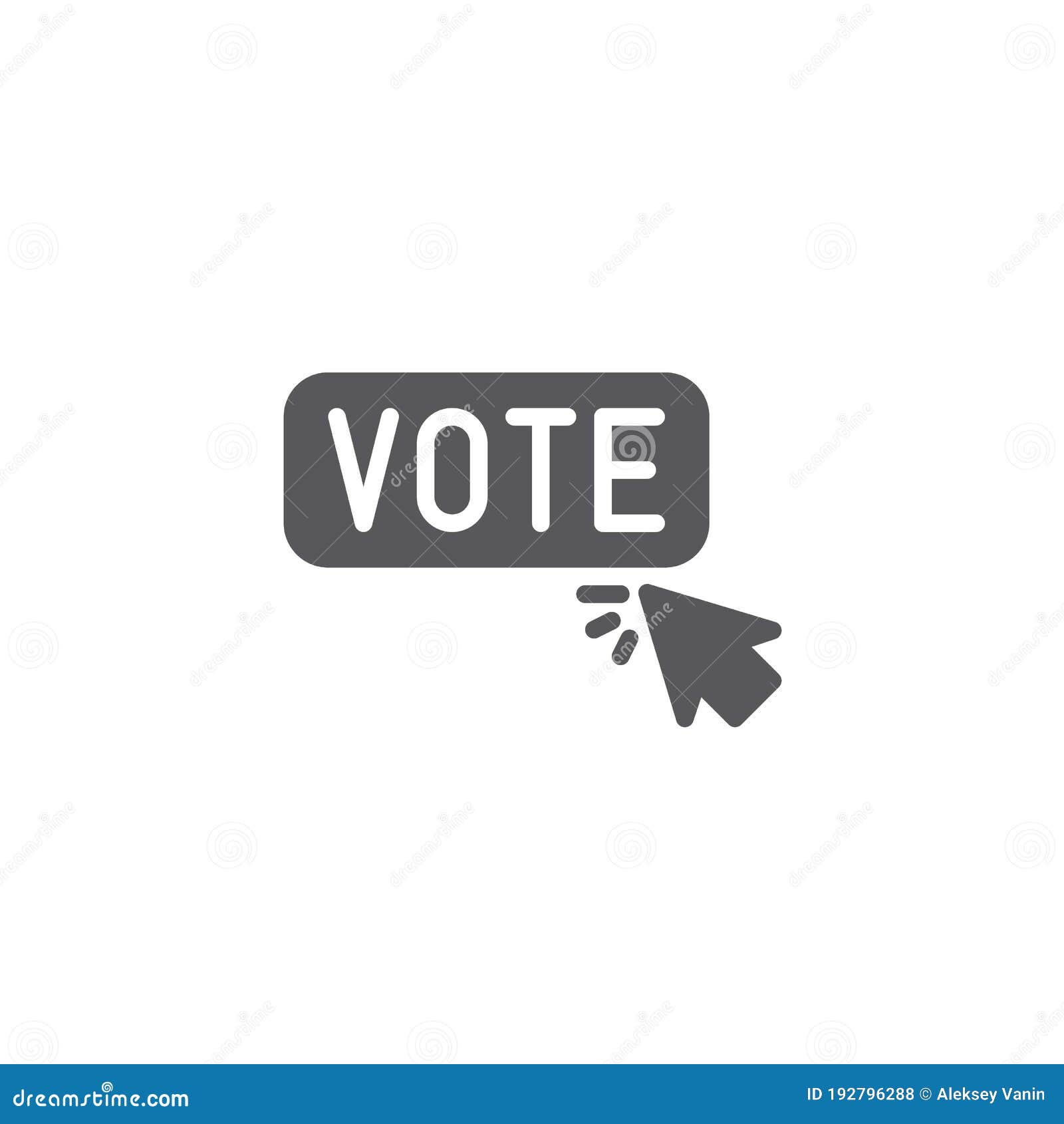 Vote Click Cursor Vector Icon Stock Vector - Illustration of graphics ...