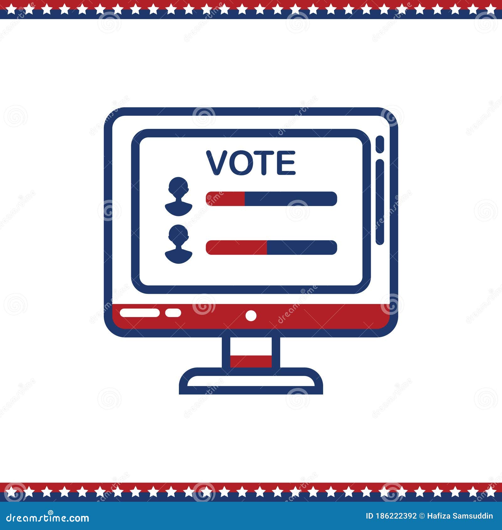 Vote Comparison of Two Candidates. Vector Illustration Decorative ...