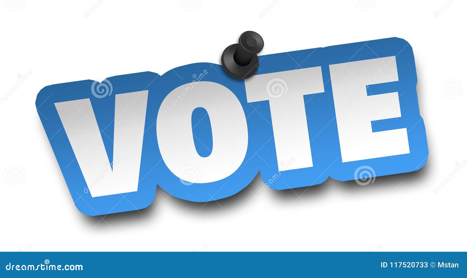 Vote Concept 3d Illustration Isolated Stock Illustration - Illustration ...