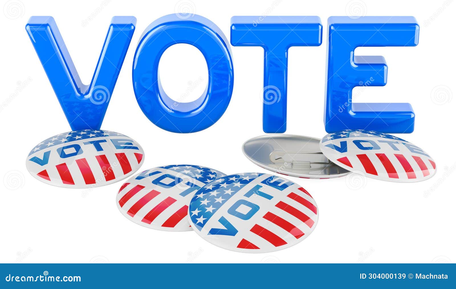 Vote Concept, Election in the USA, Concept. 3D Rendering Isolated Stock ...