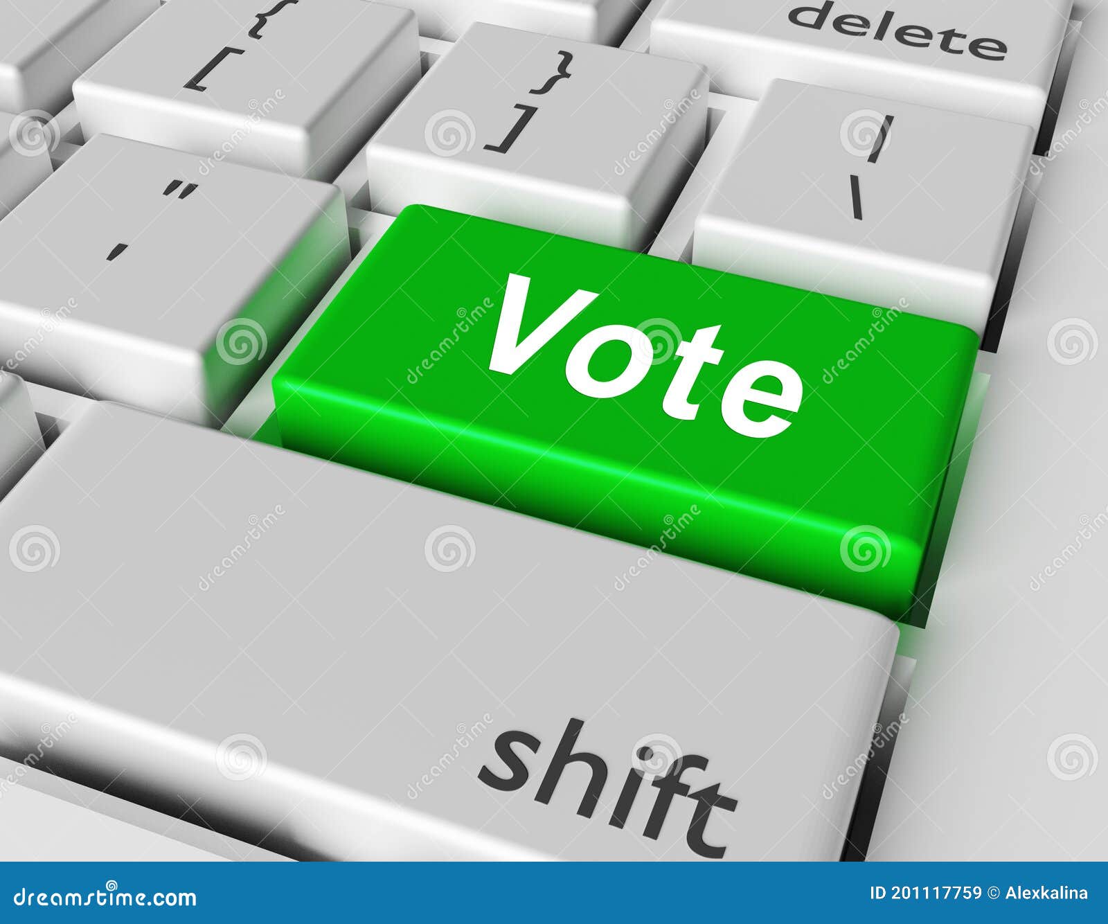 Vote Keyboard Shows Options Voting Or Choice Stock Photography ...