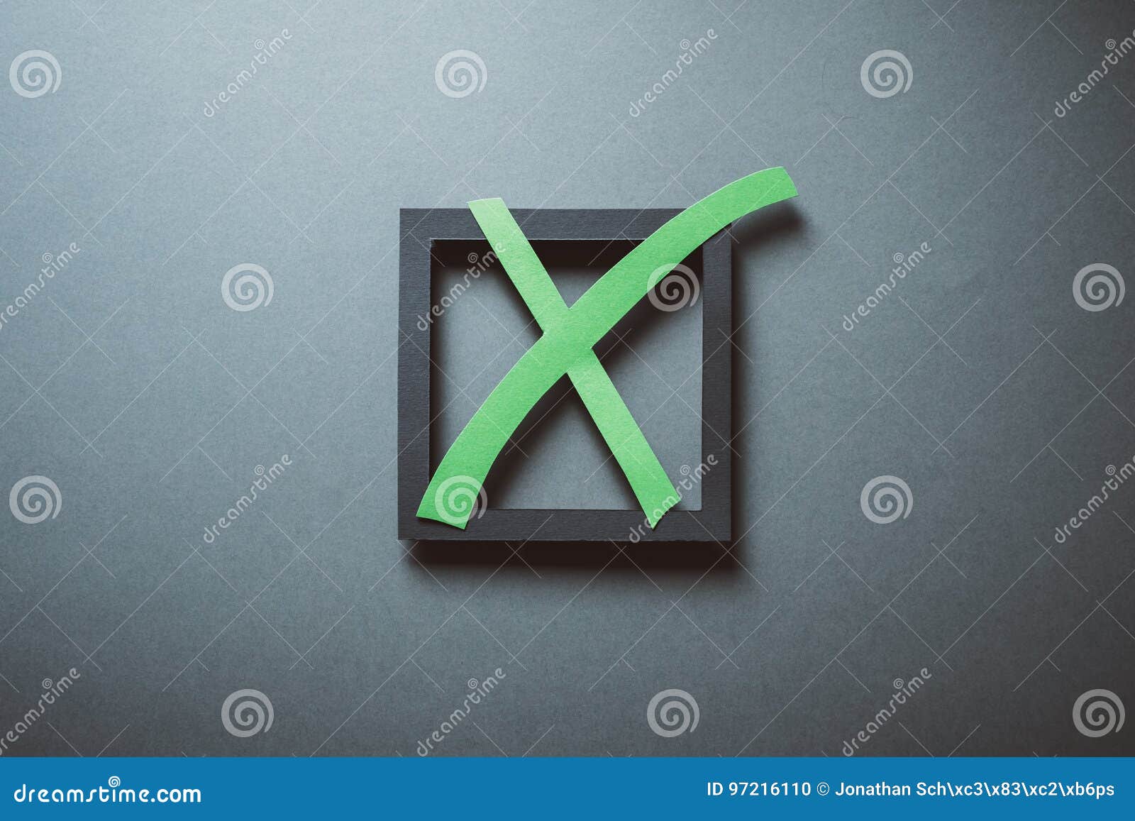 Vote with a cross stock photo. Image of green, choose - 97216110