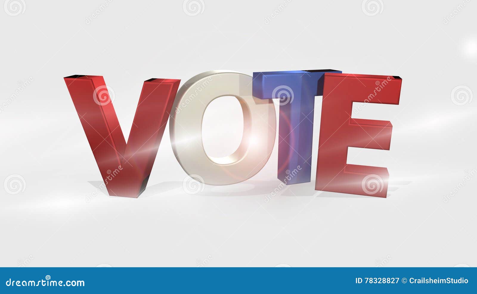 Vote 3D Render Voting Design Stock Illustration - Illustration of ...