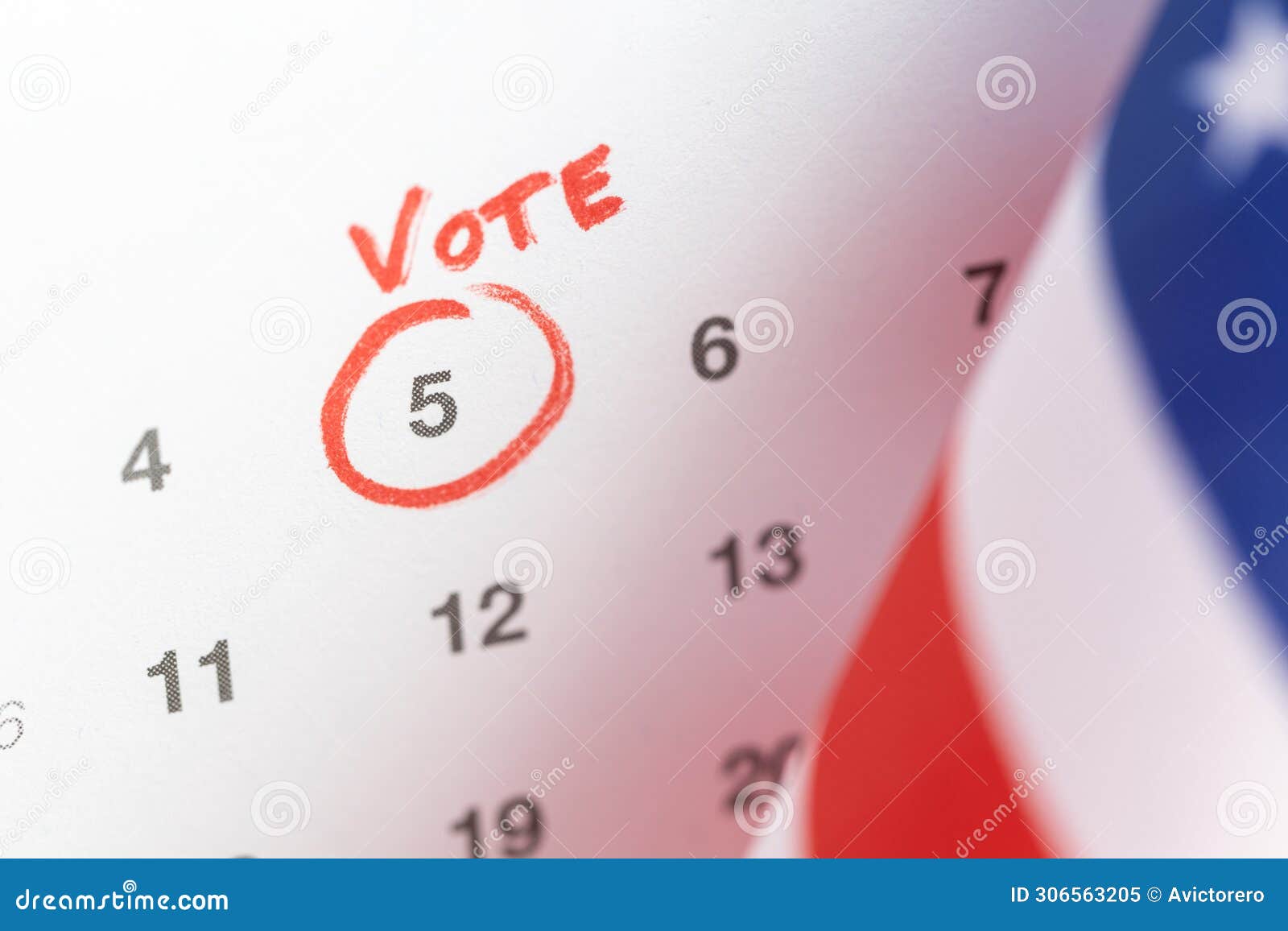 Vote Day November 5th Calendar Date Mark Stock Image - Image of ...