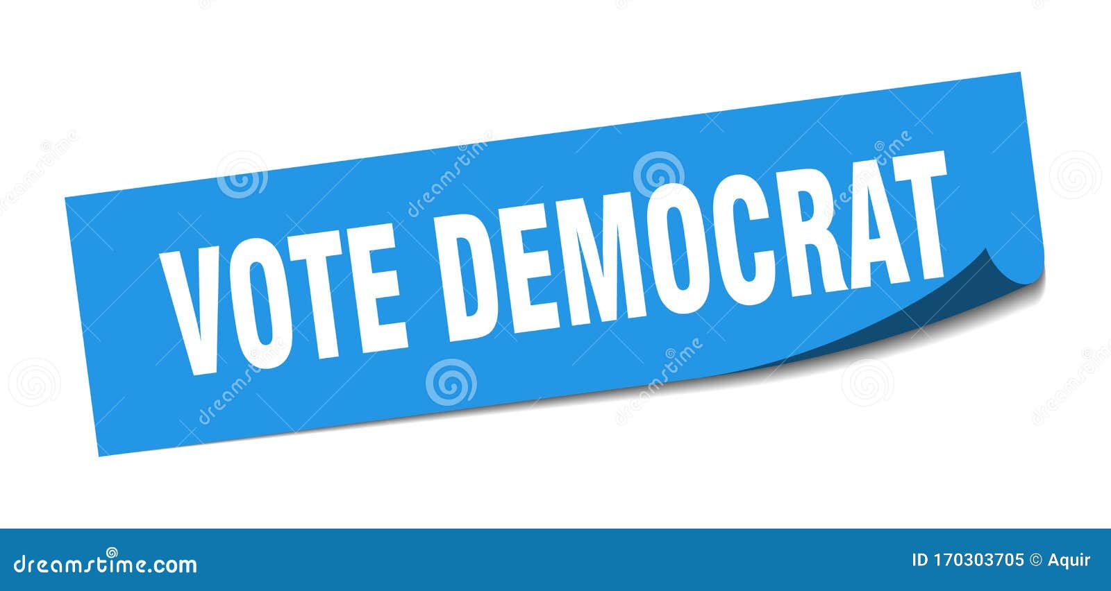Vote Democrat Sticker. Vote Democrat Square Sign Stock Vector ...