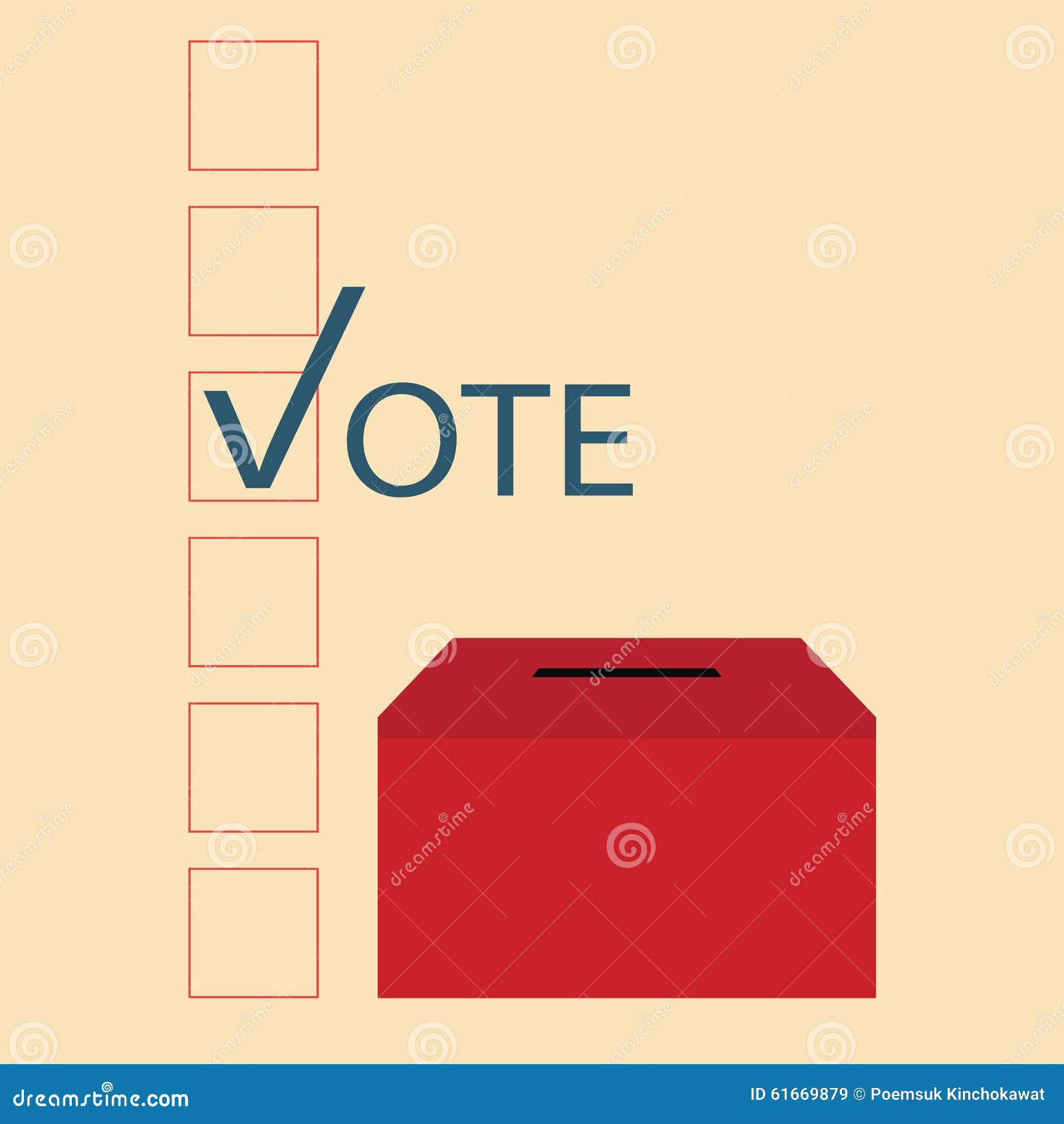 Vote Design with Ballot Boxes. Stock Vector - Illustration of election ...