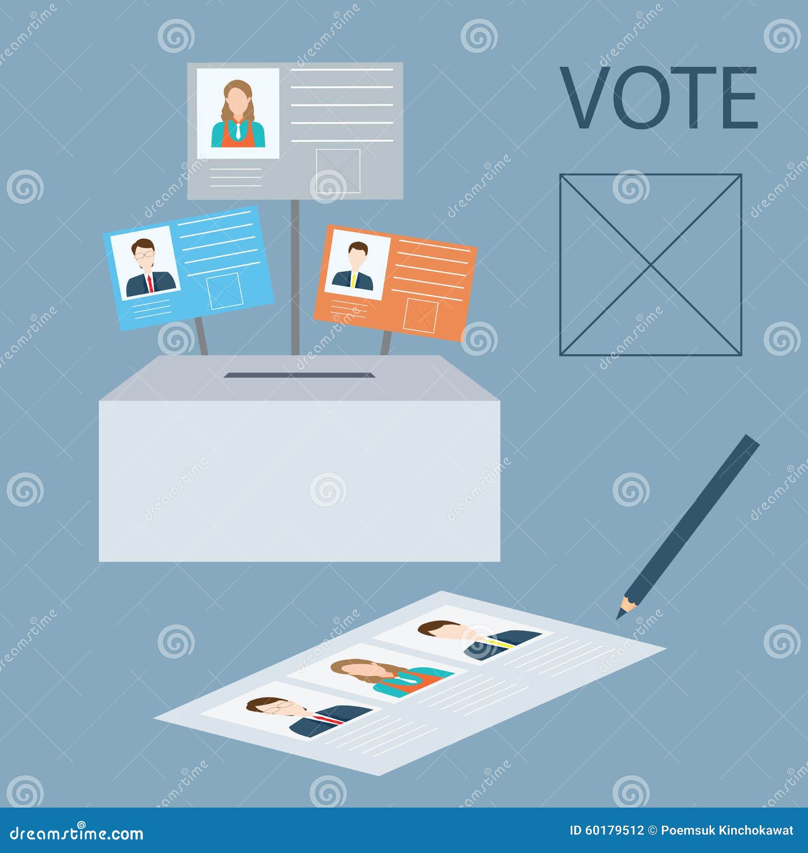 Vote design. stock vector. Illustration of democrat, poll - 60179512