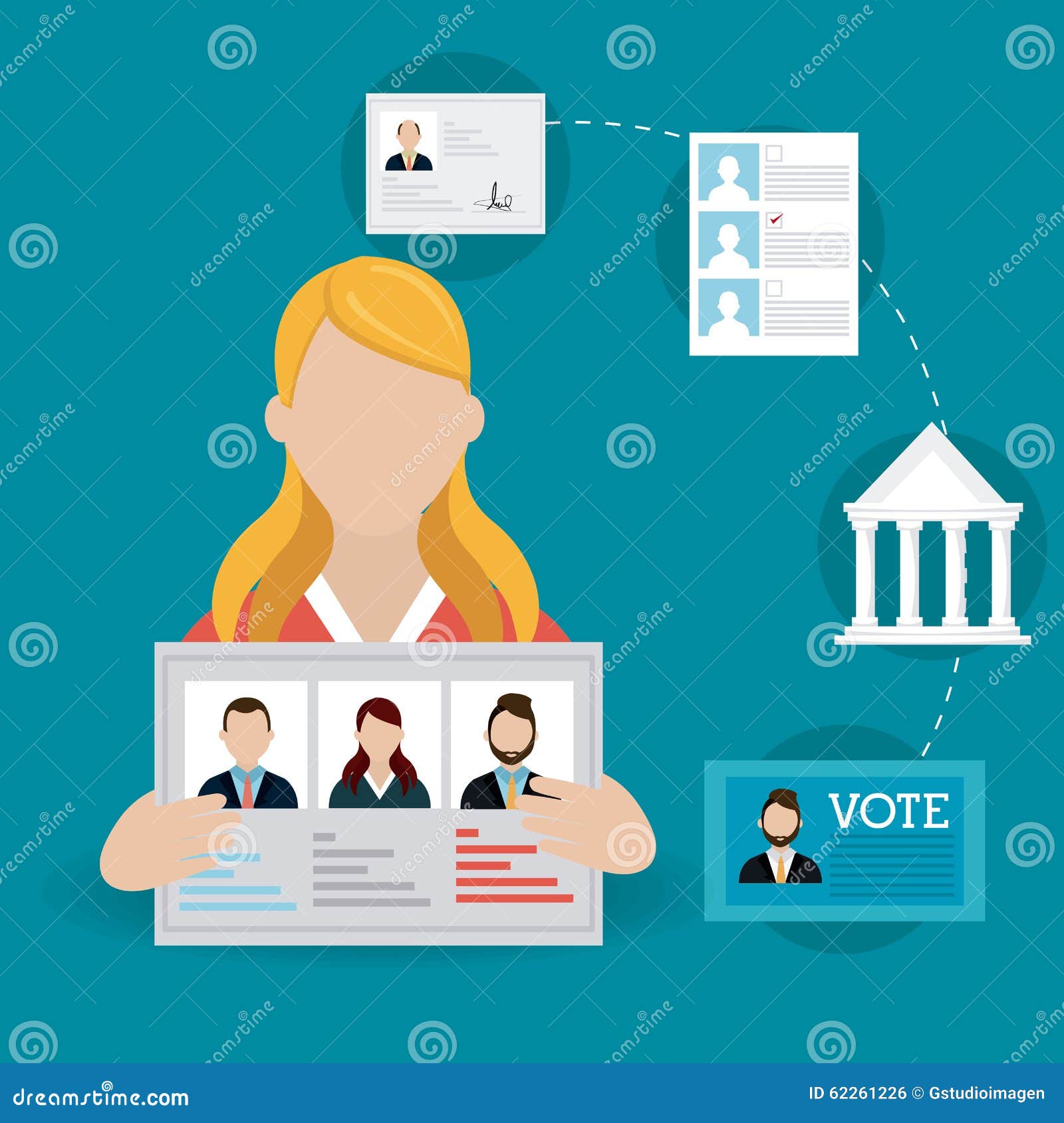 Vote design. stock illustration. Illustration of document - 62261226