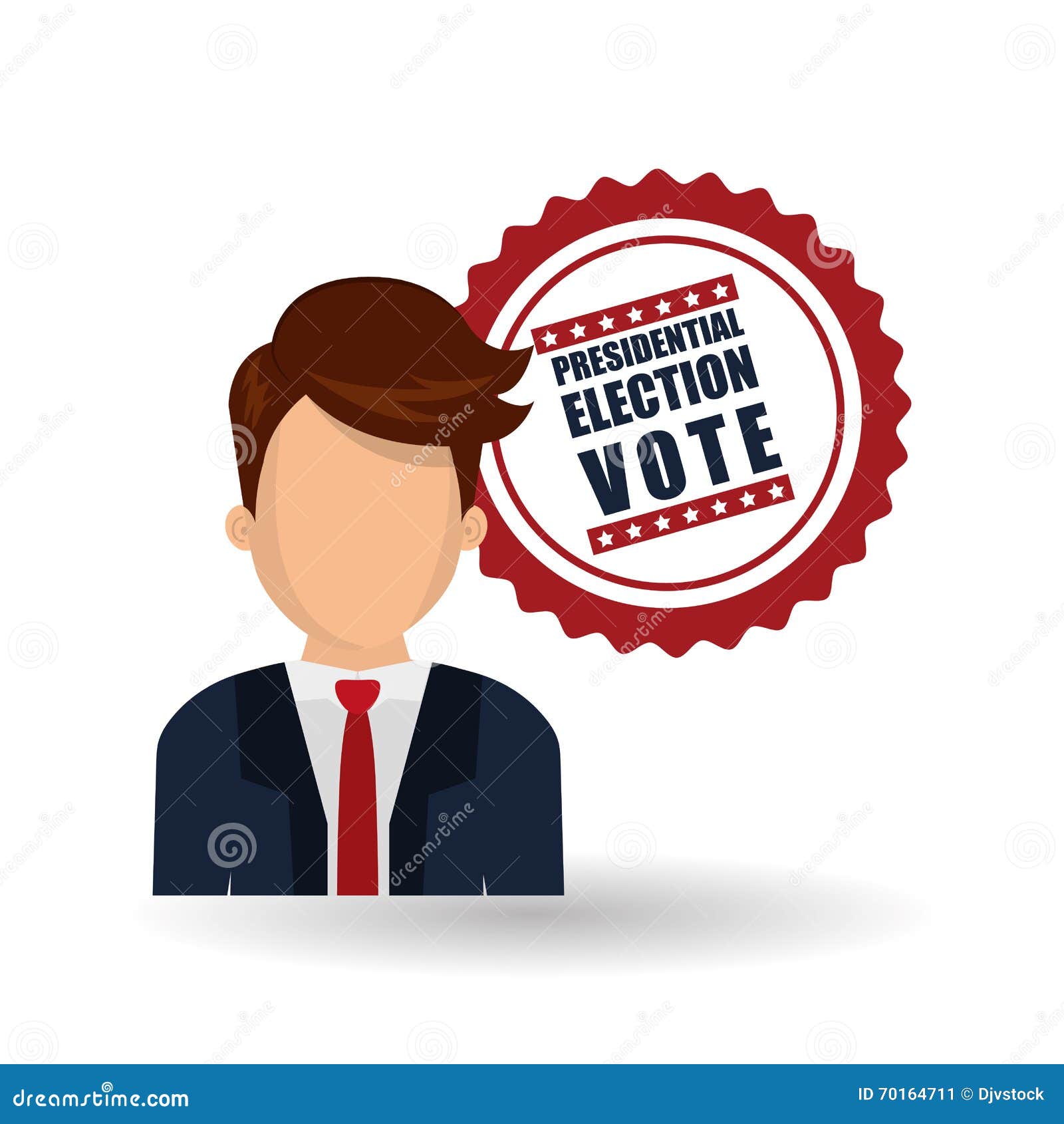 Vote Design Over White Background, Vector Illustration Stock Vector ...