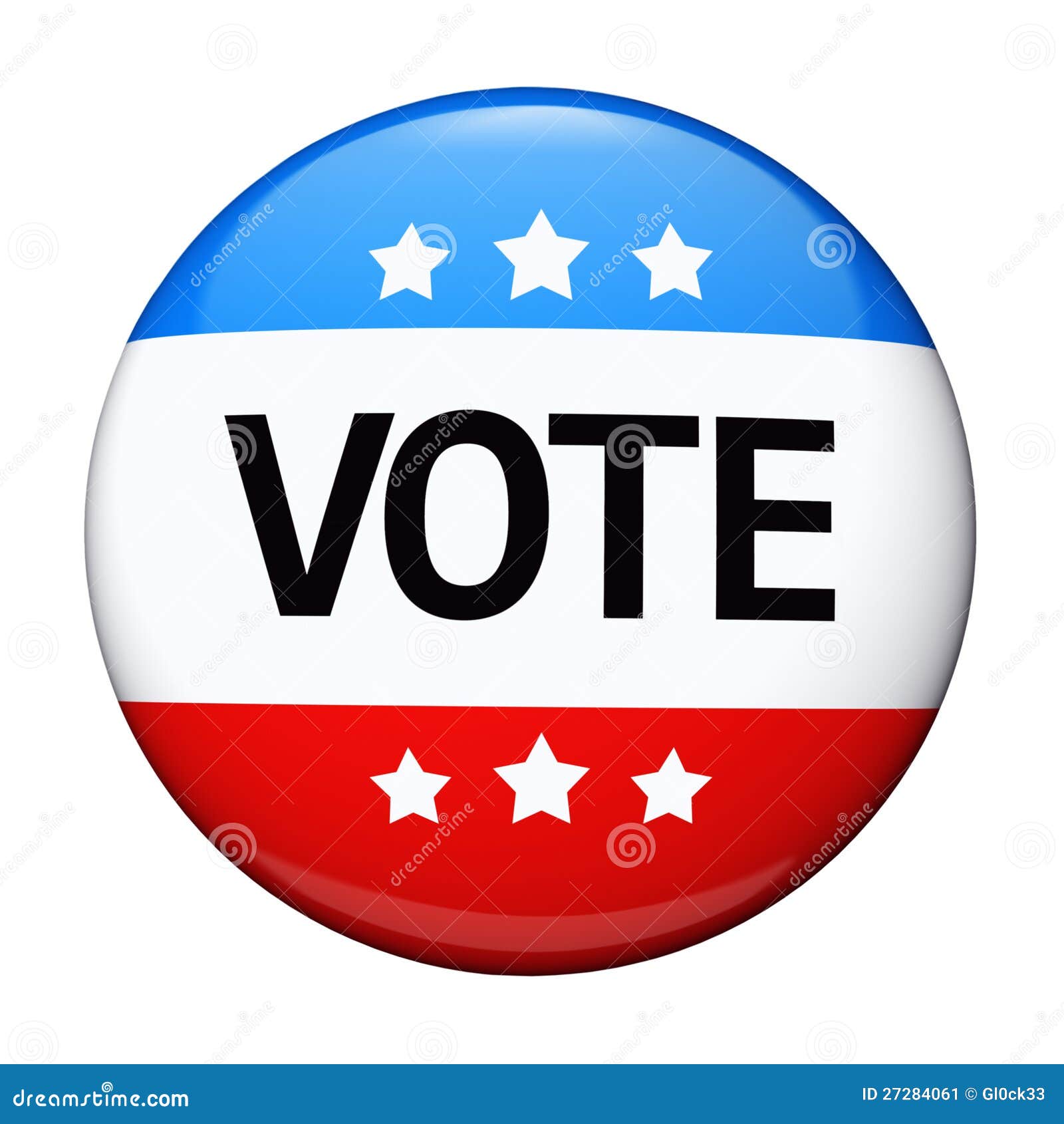 Vote Election Campaign Badge Stock Illustration - Illustration of ...
