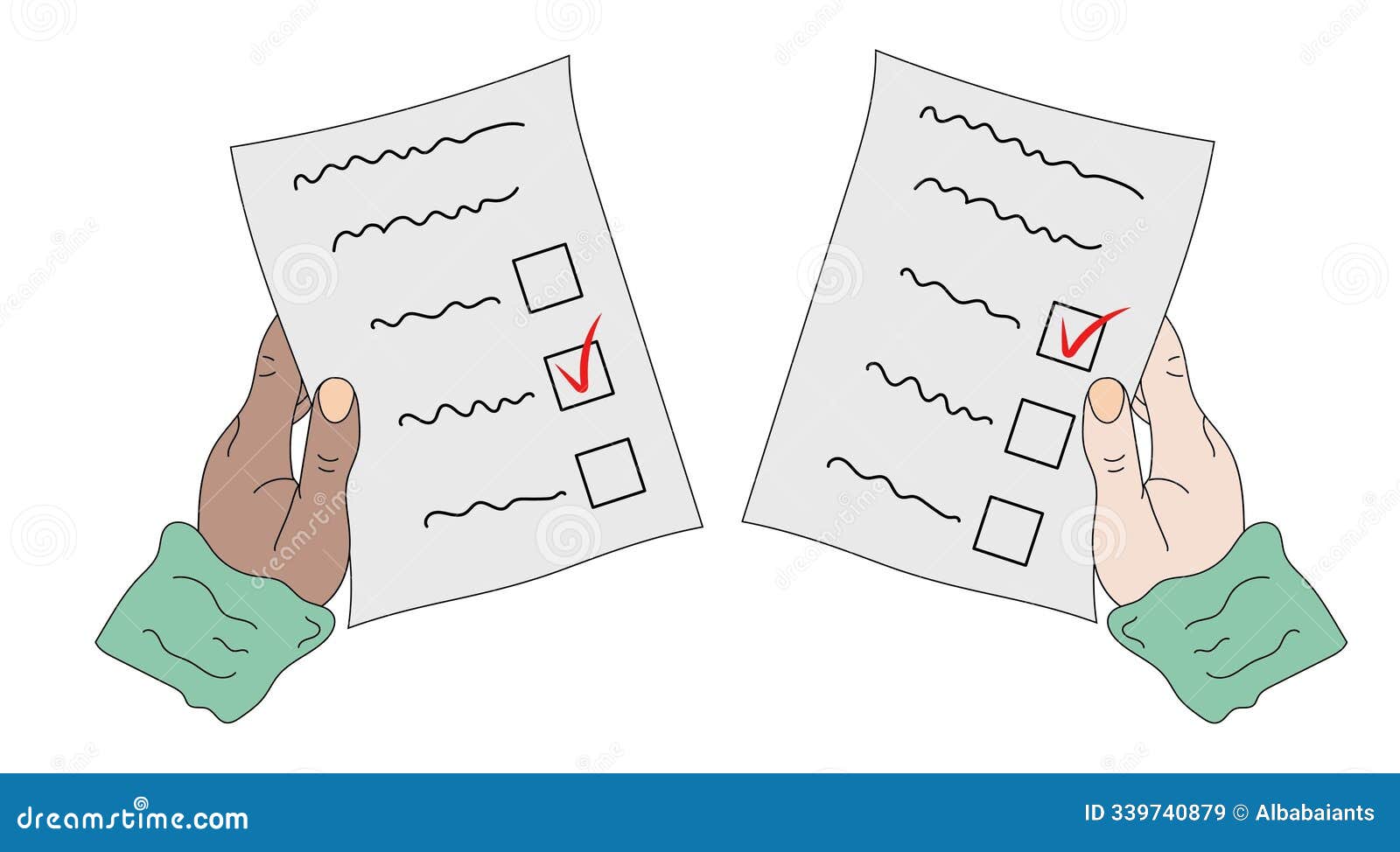 Voting Process With People Voter Character Vector Set | CartoonDealer ...