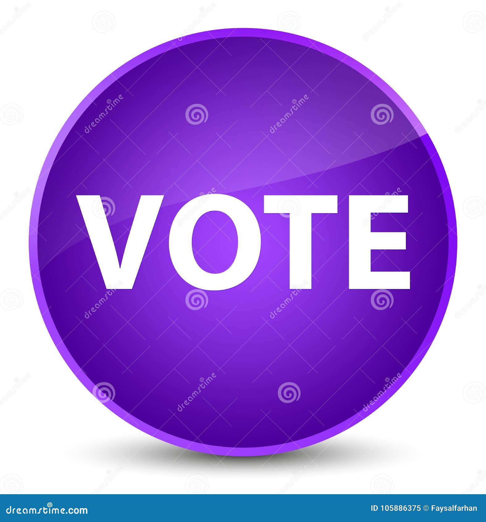 Vote Elegant Purple Round Button Stock Illustration - Illustration of ...