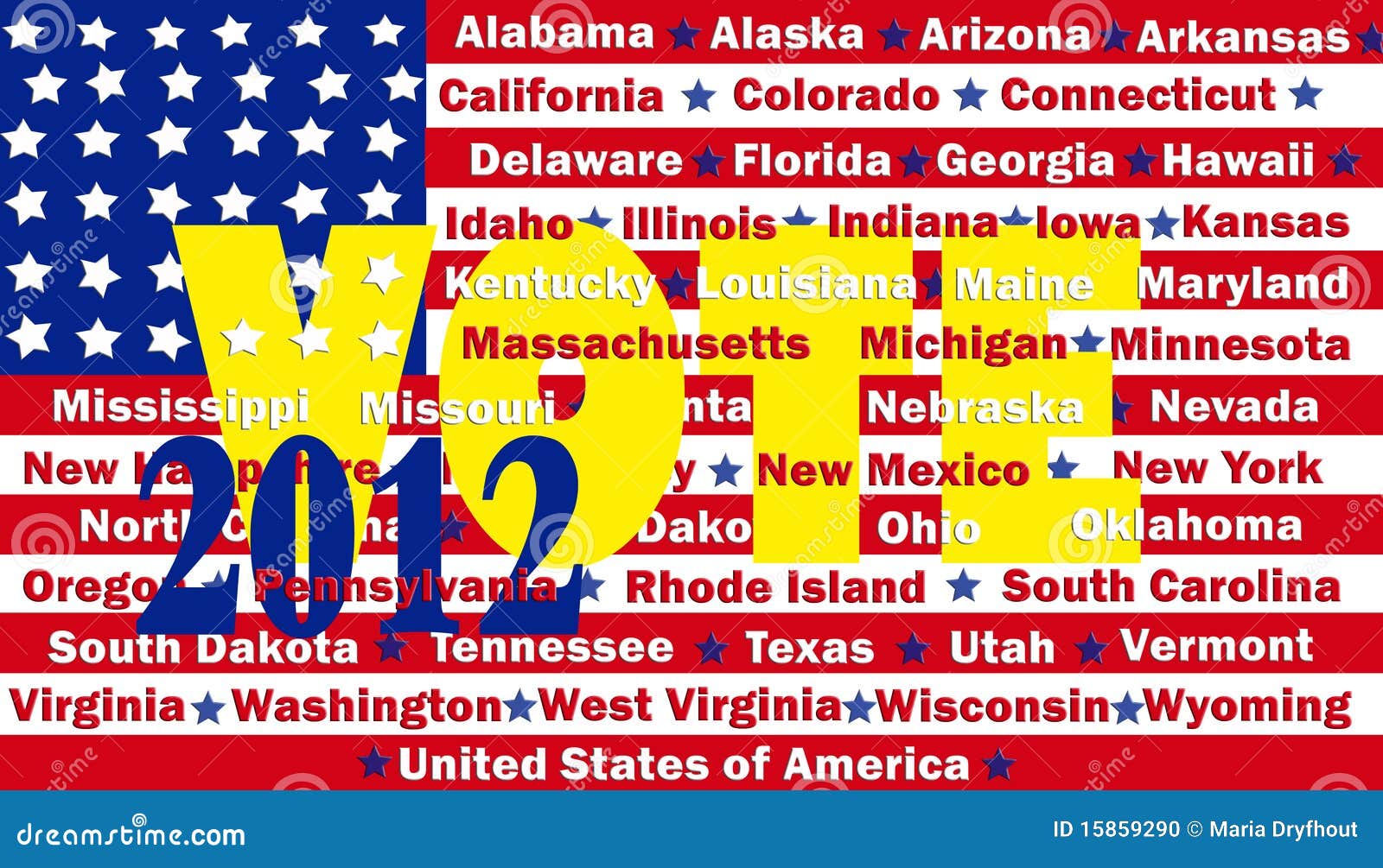 Vote Flag stock illustration. Illustration of flag, patriotism - 15859290