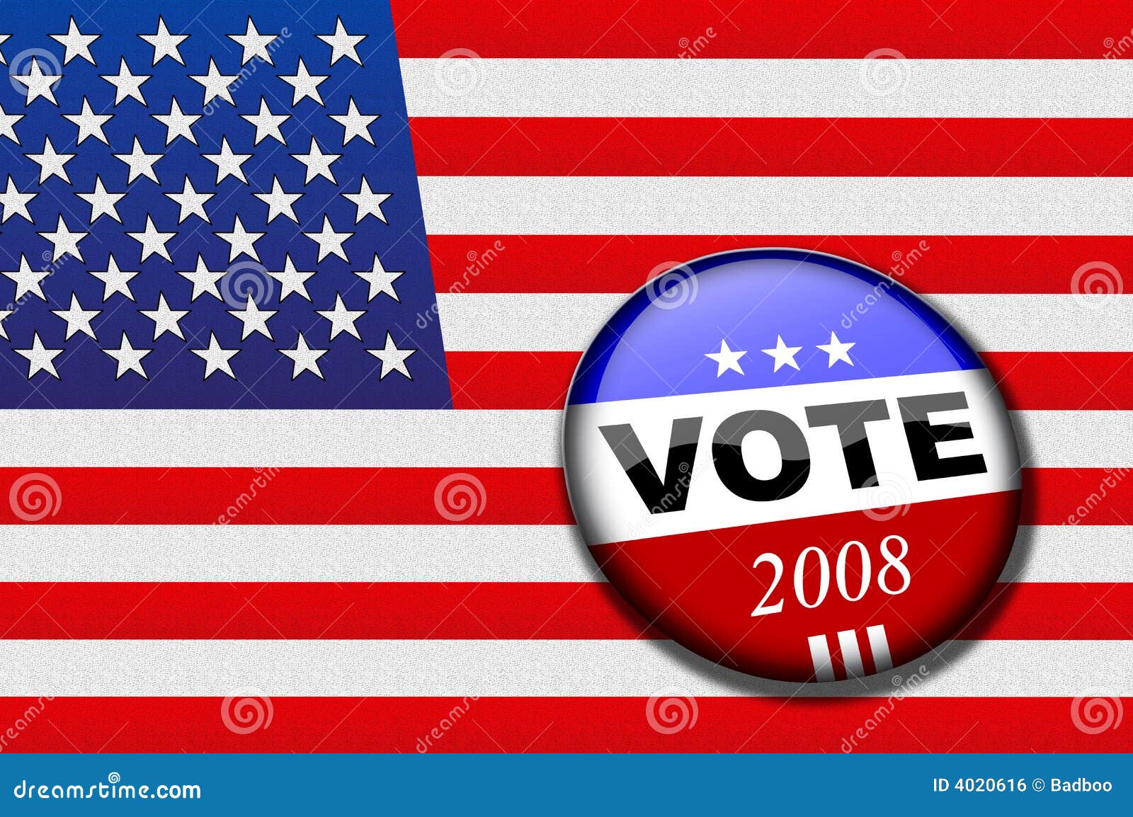 Vote flag stock illustration. Illustration of campaign - 4020616