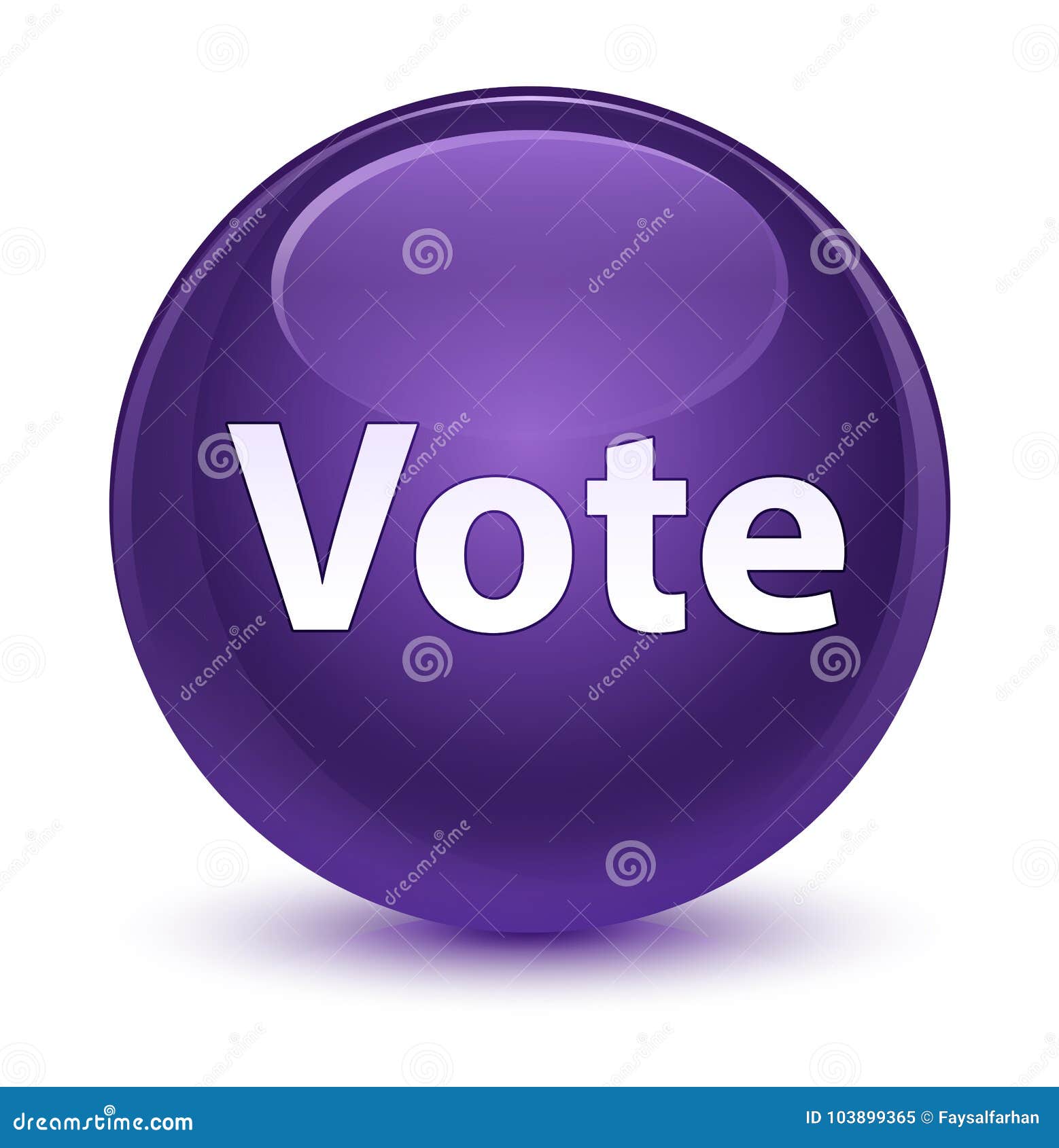 Vote Glassy Purple Round Button Stock Illustration - Illustration of ...